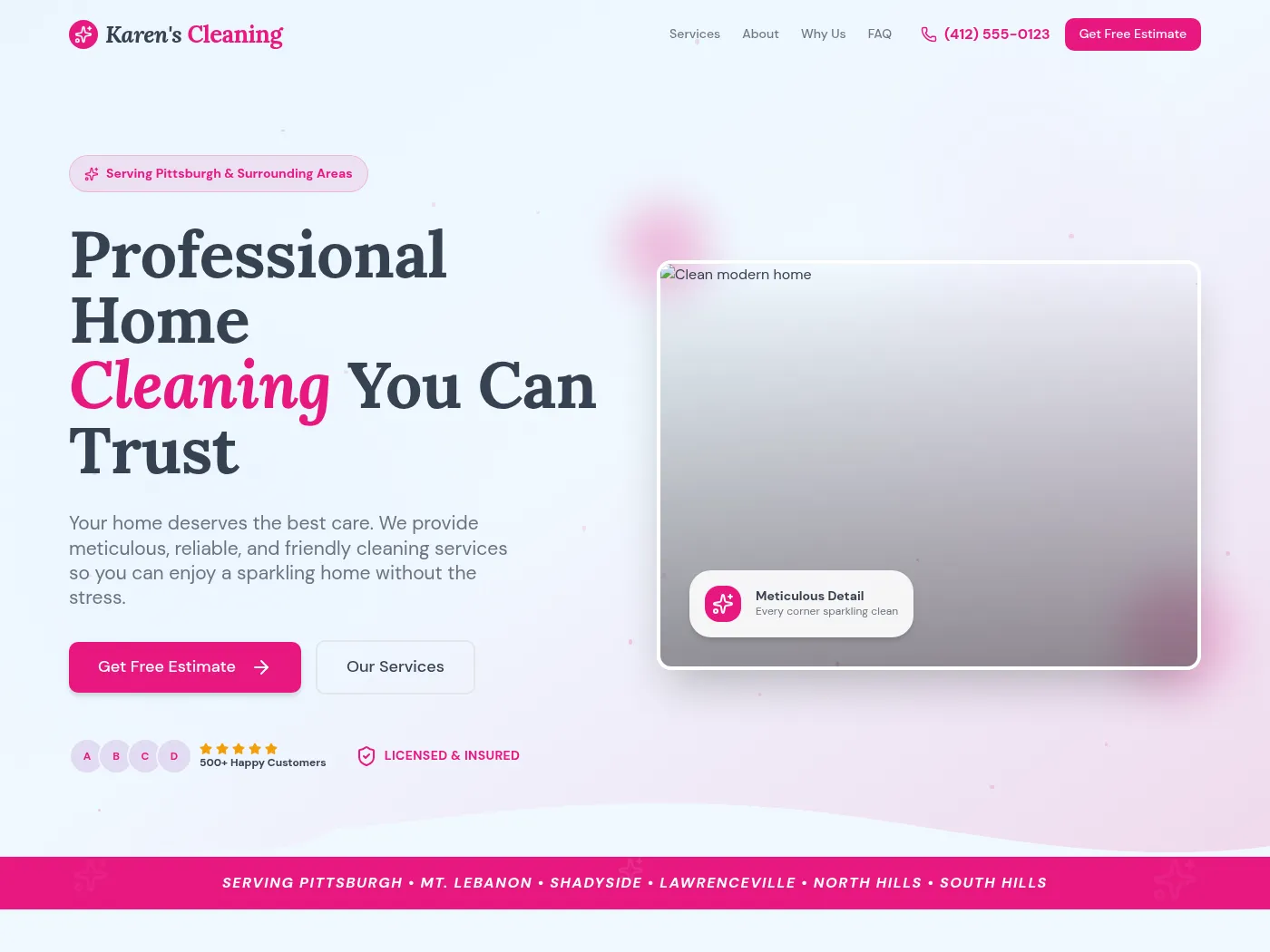 Karen’s Cleaning Web Presence