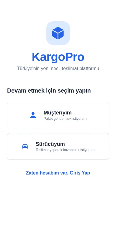 KargoPro Mobile Delivery App