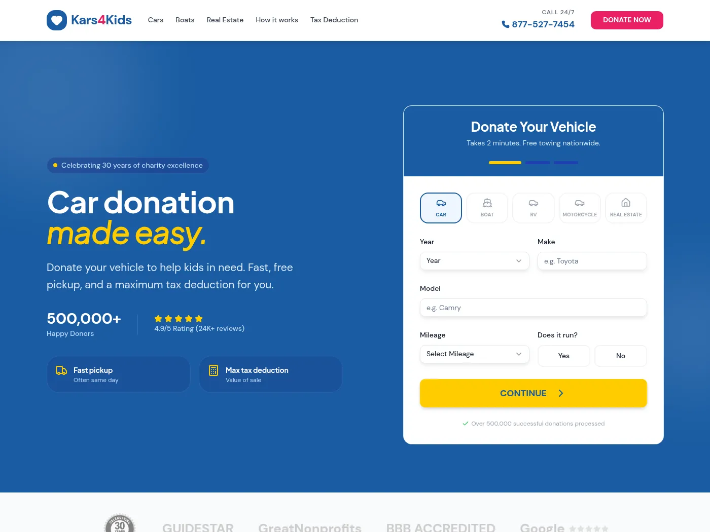 Kars4Kids Donation Portal