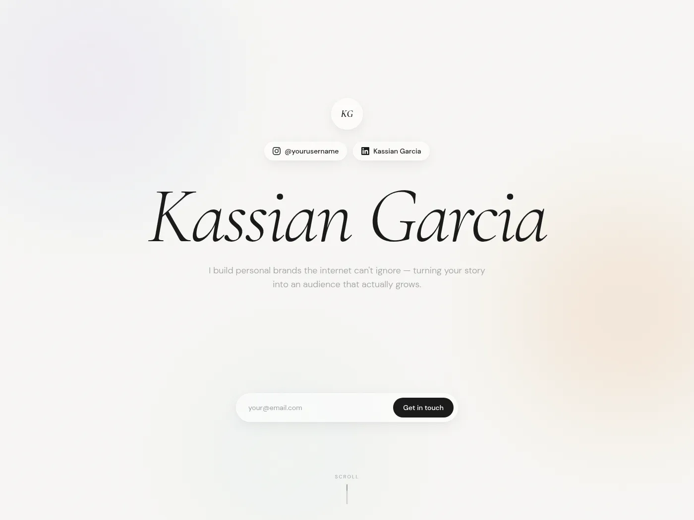 Kassian Personal Brand Site