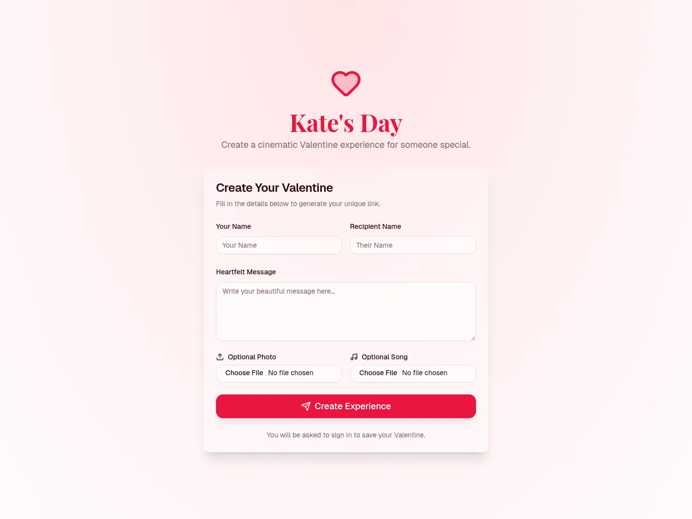 Kate's Day Experience