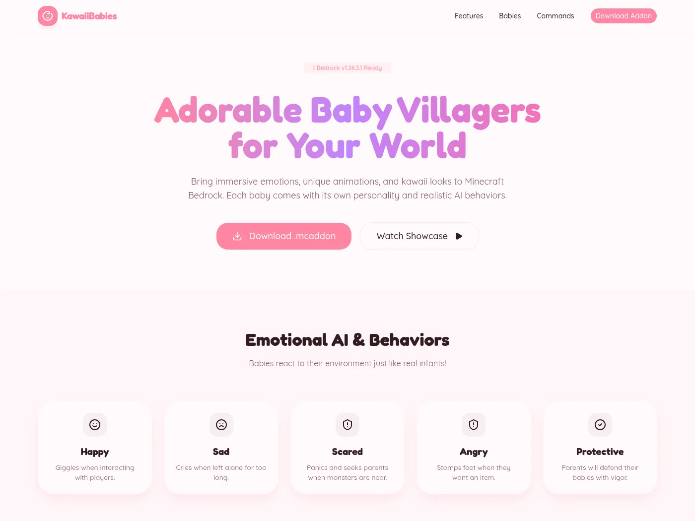 Kawaii Villager Babies Addon