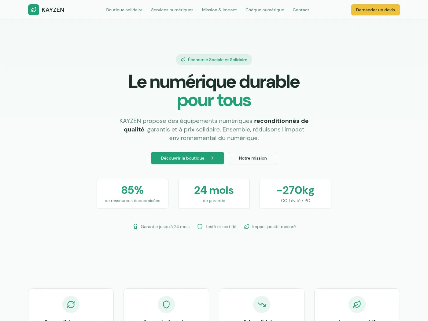Kayzen Impact Website