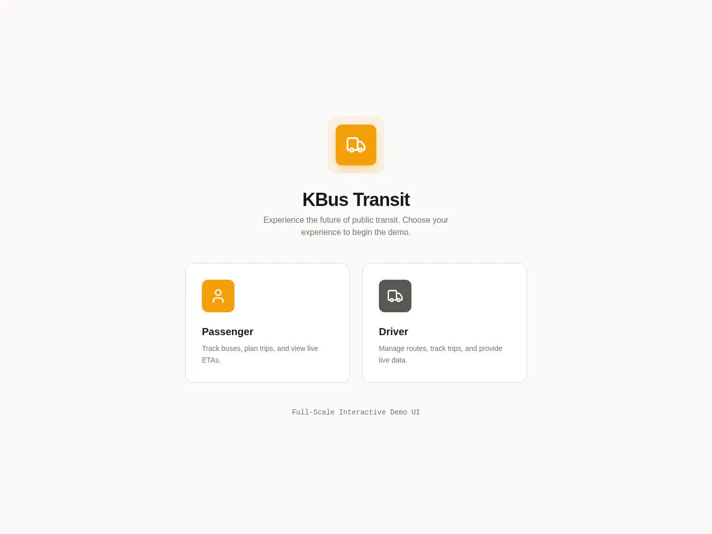 KBus Transit Demo UI