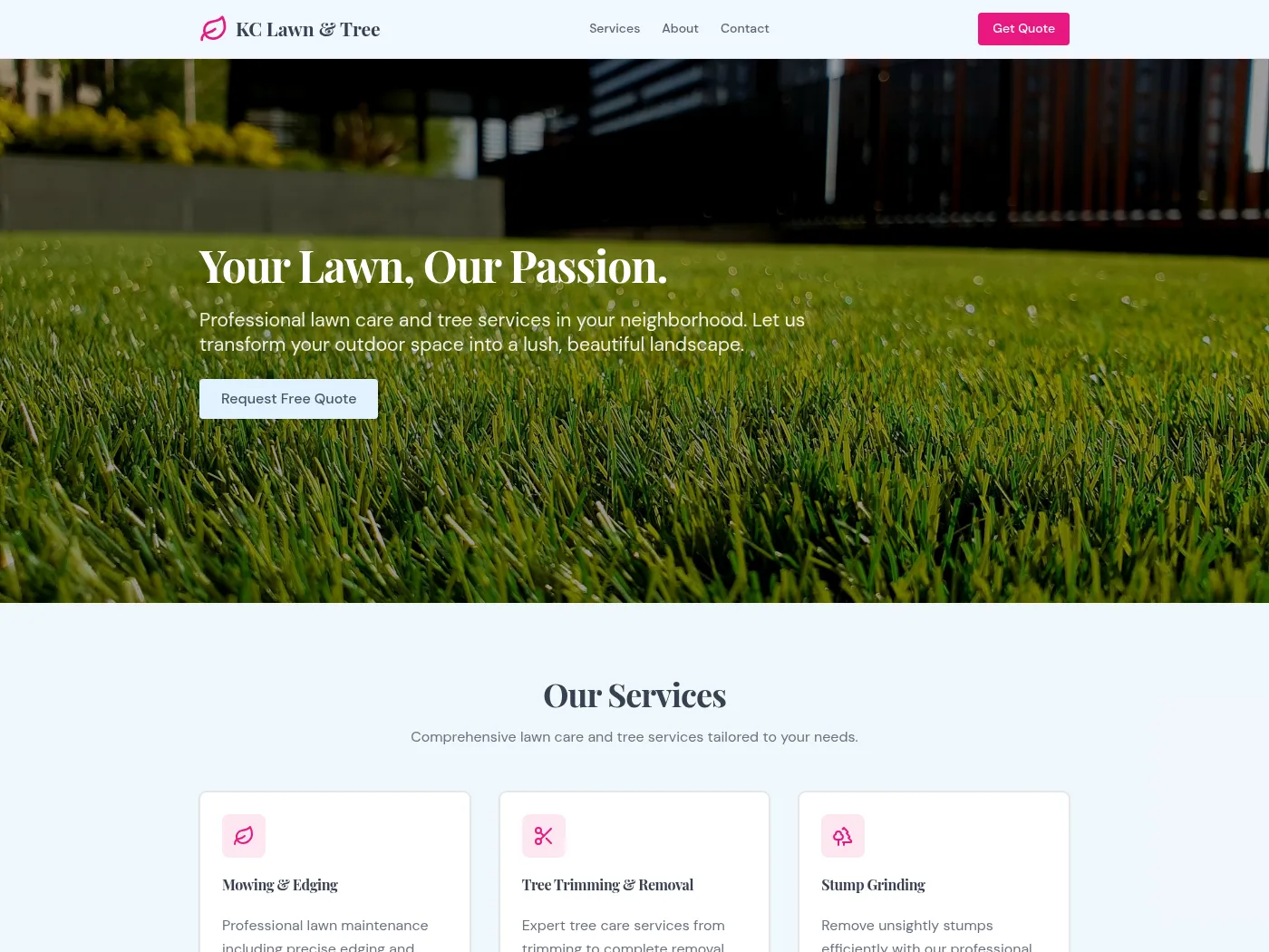 KC Lawn & Tree Site
