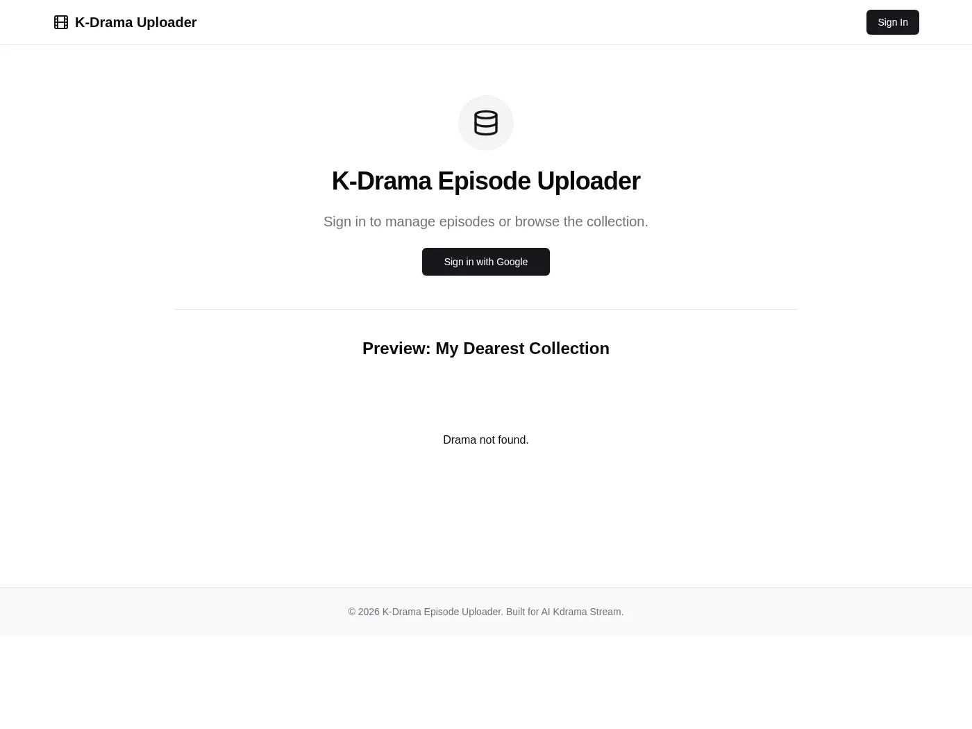 K-Drama Episode Uploader
