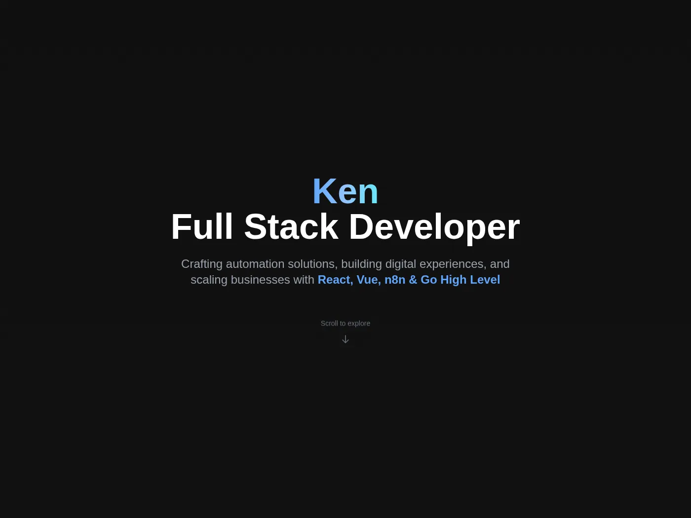 Ken's Dynamic Dev Portfolio