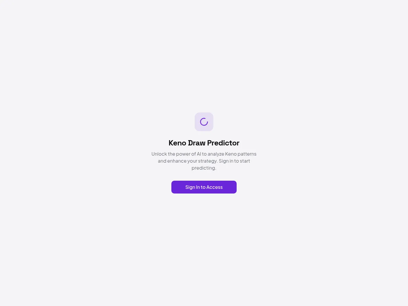 Keno Draw Predictor