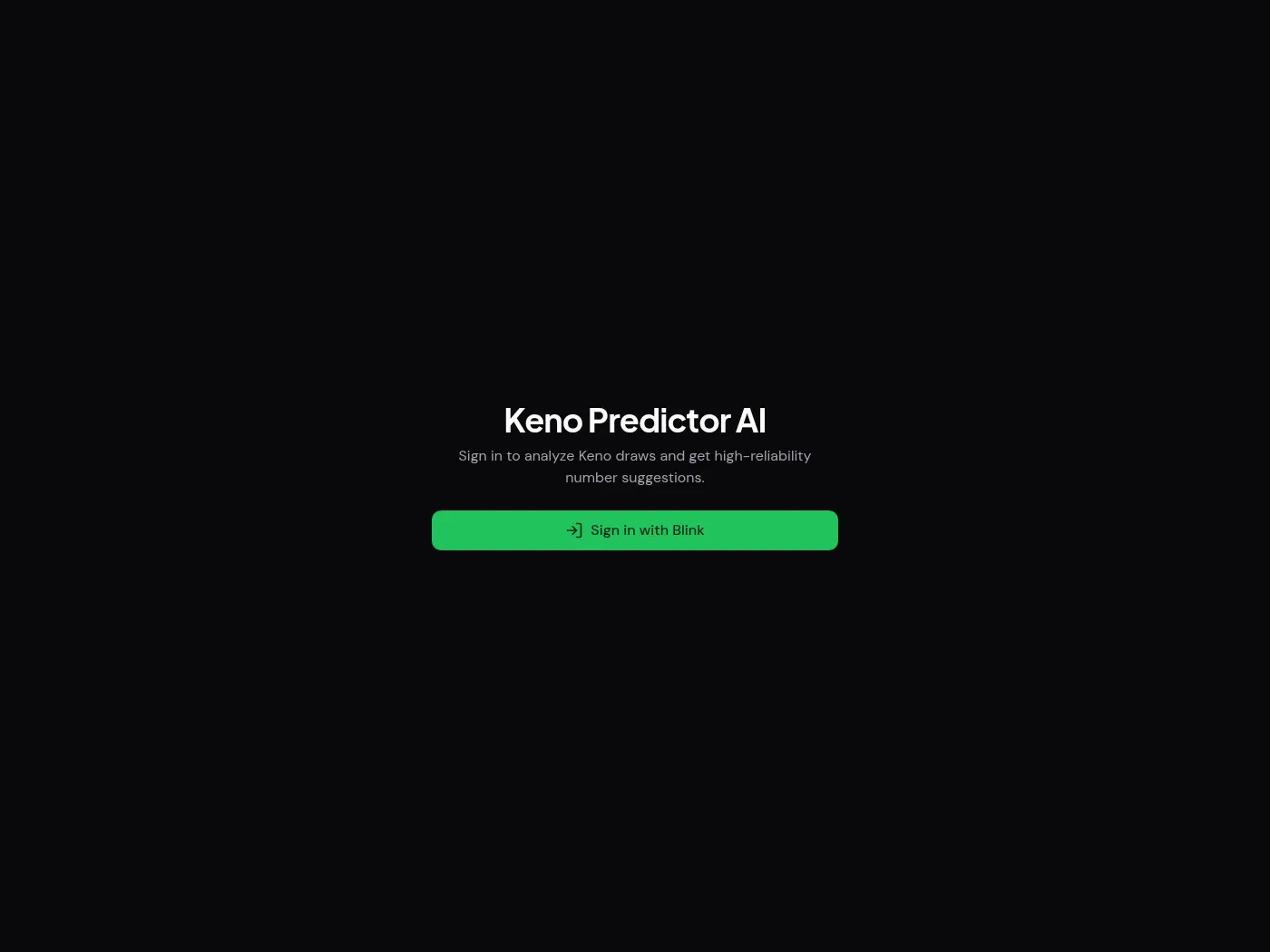 Keno Predictor AI