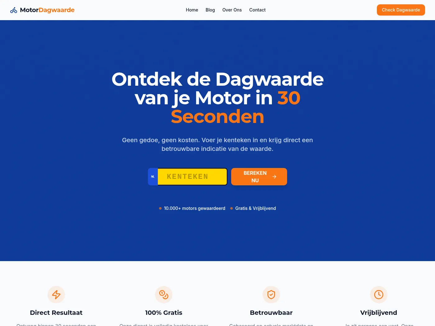 Motor Kenteken LeadSite