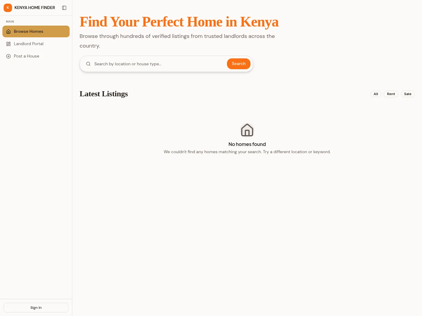 Kenya Home Finder