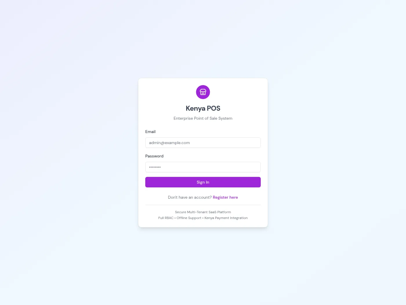 Kenya POS SaaS Suite