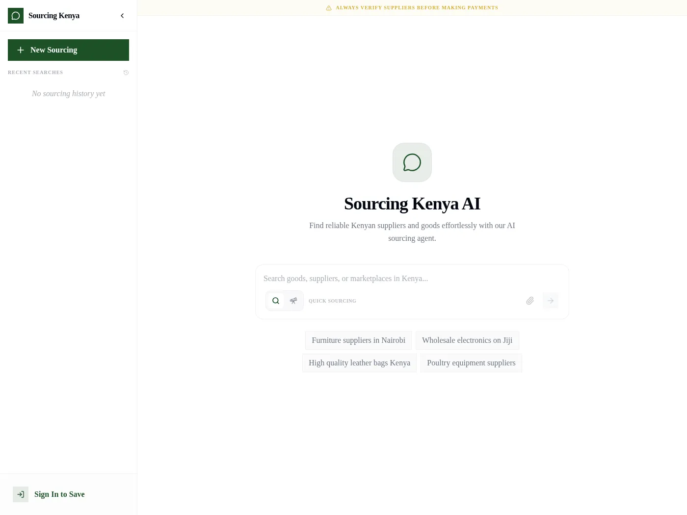 Kenya Sourcing Agent AI