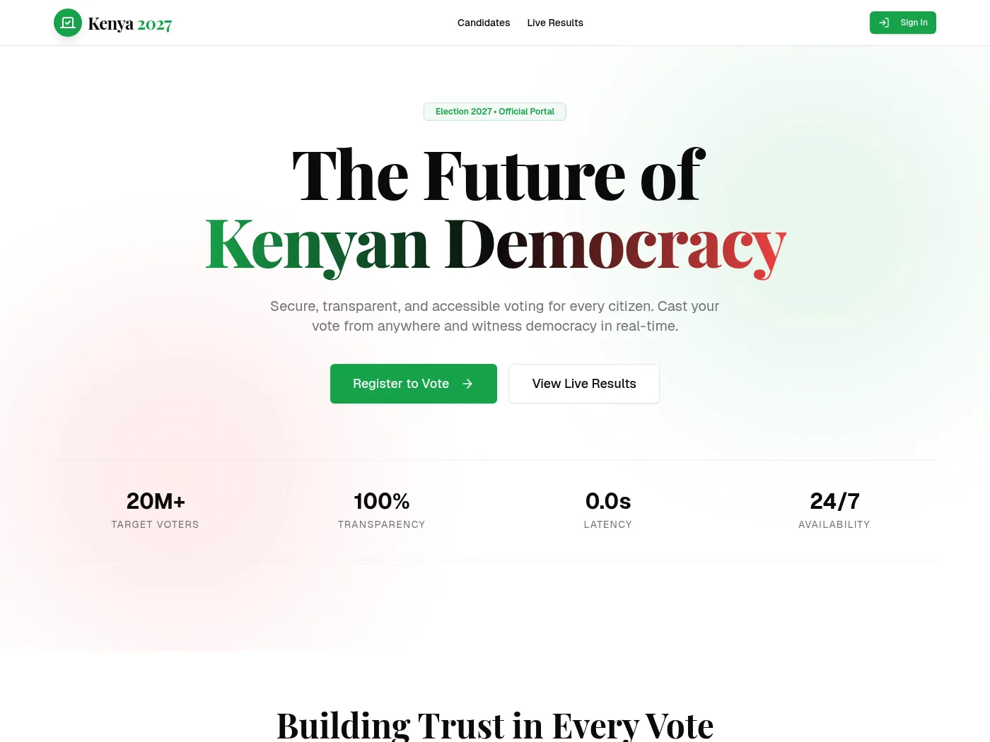 Kenya 2027 Voting App