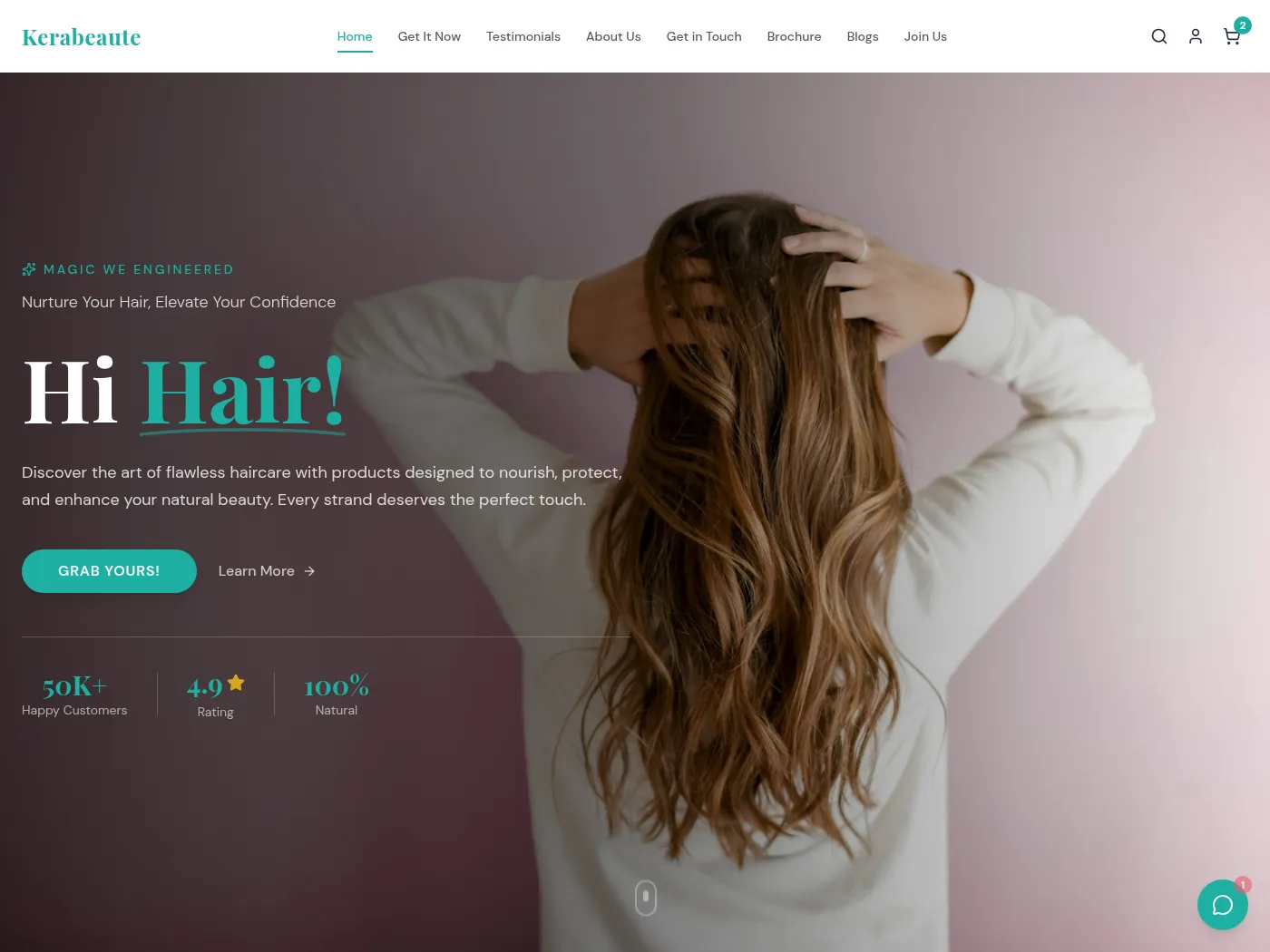 Kerabeaute Desktop Homepage