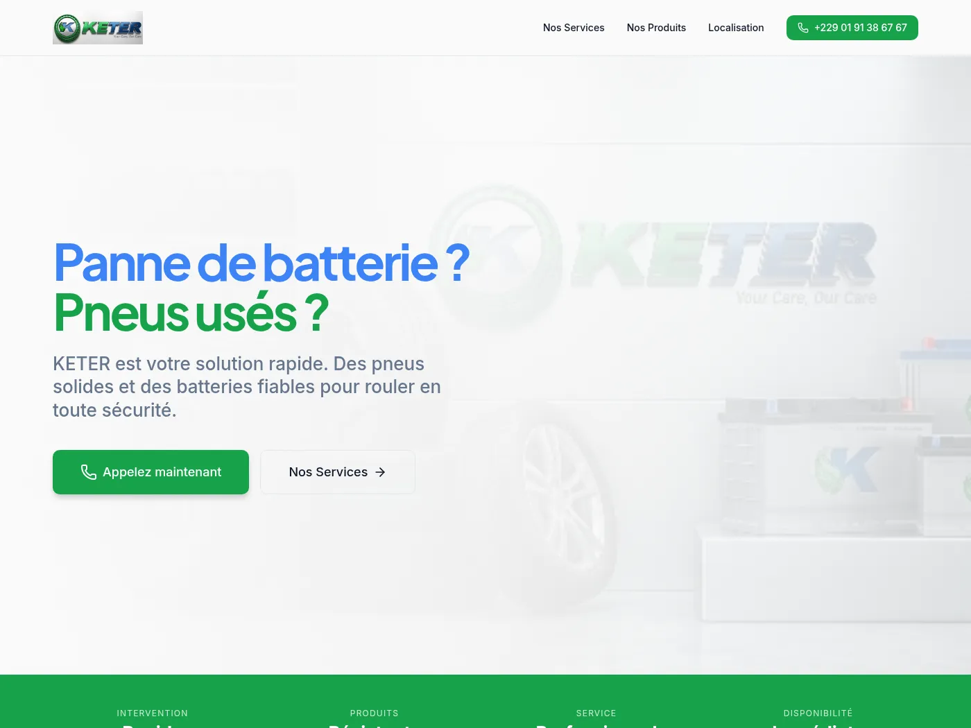 KETER Tyre & Battery Site