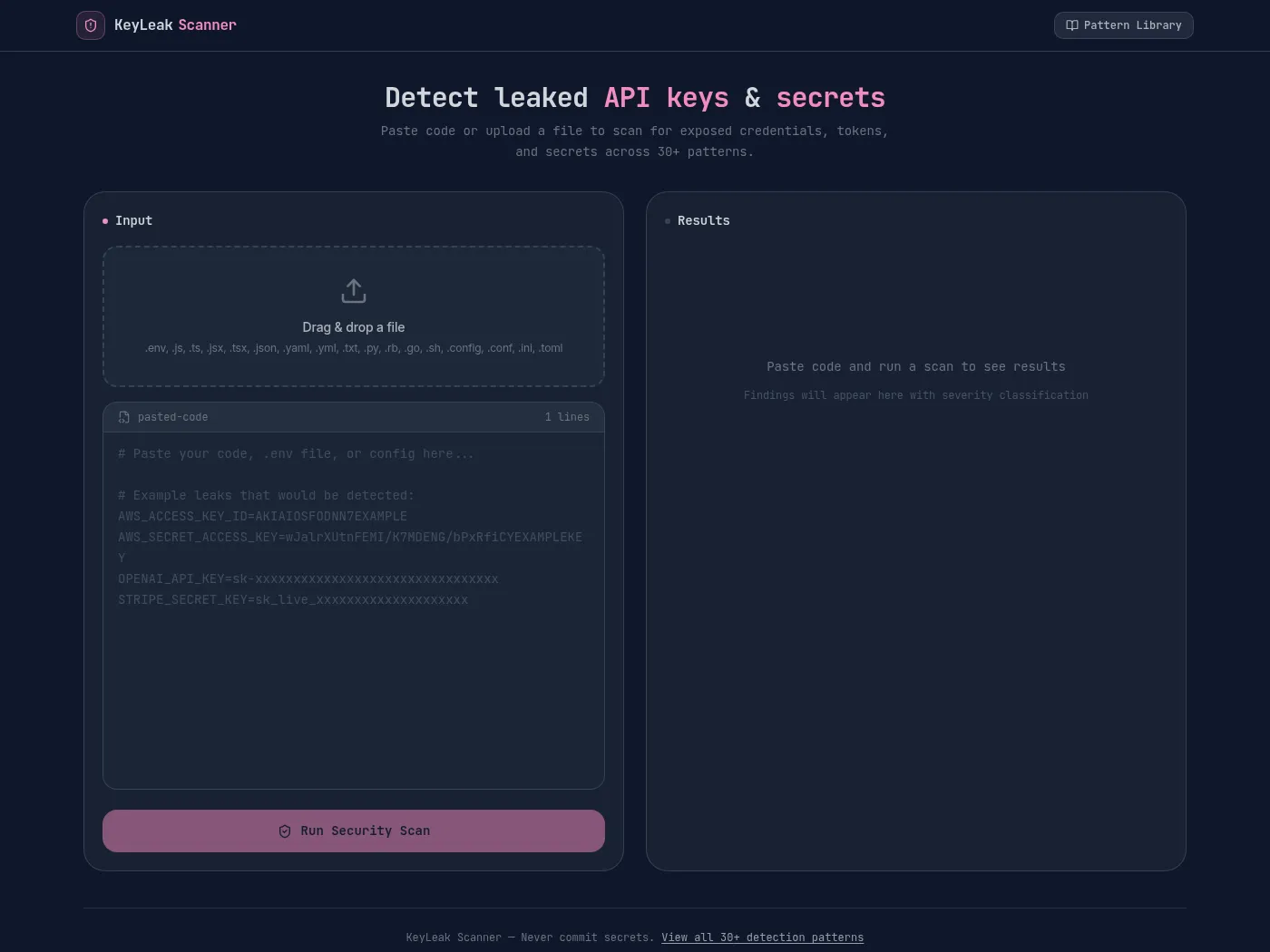 KeyLeak Scanner