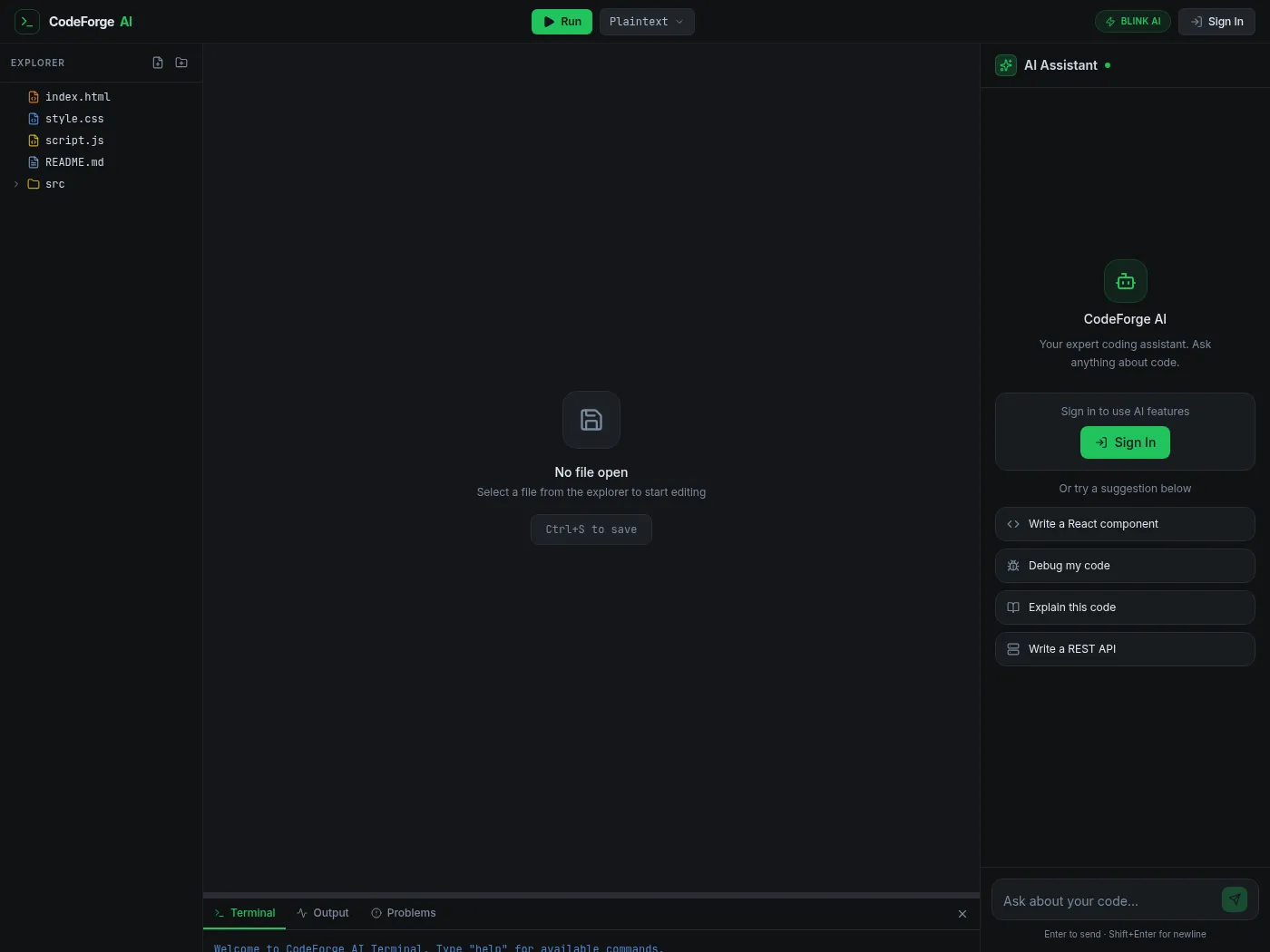 Keyless AI Code Studio