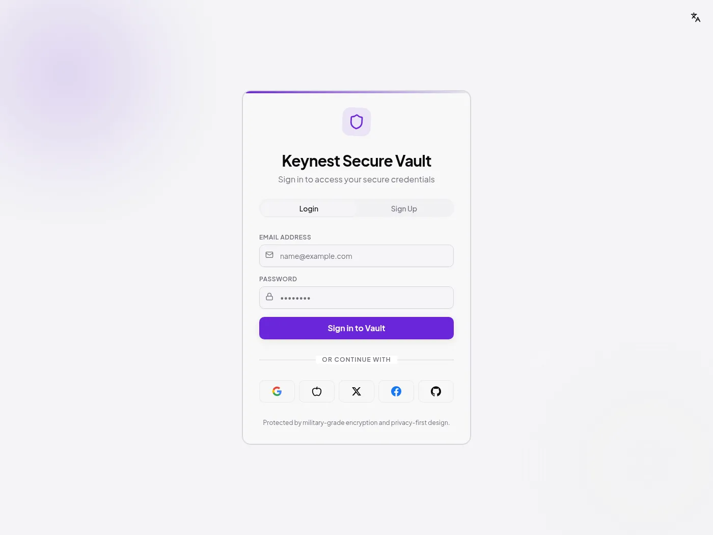Keynest Secure Vault
