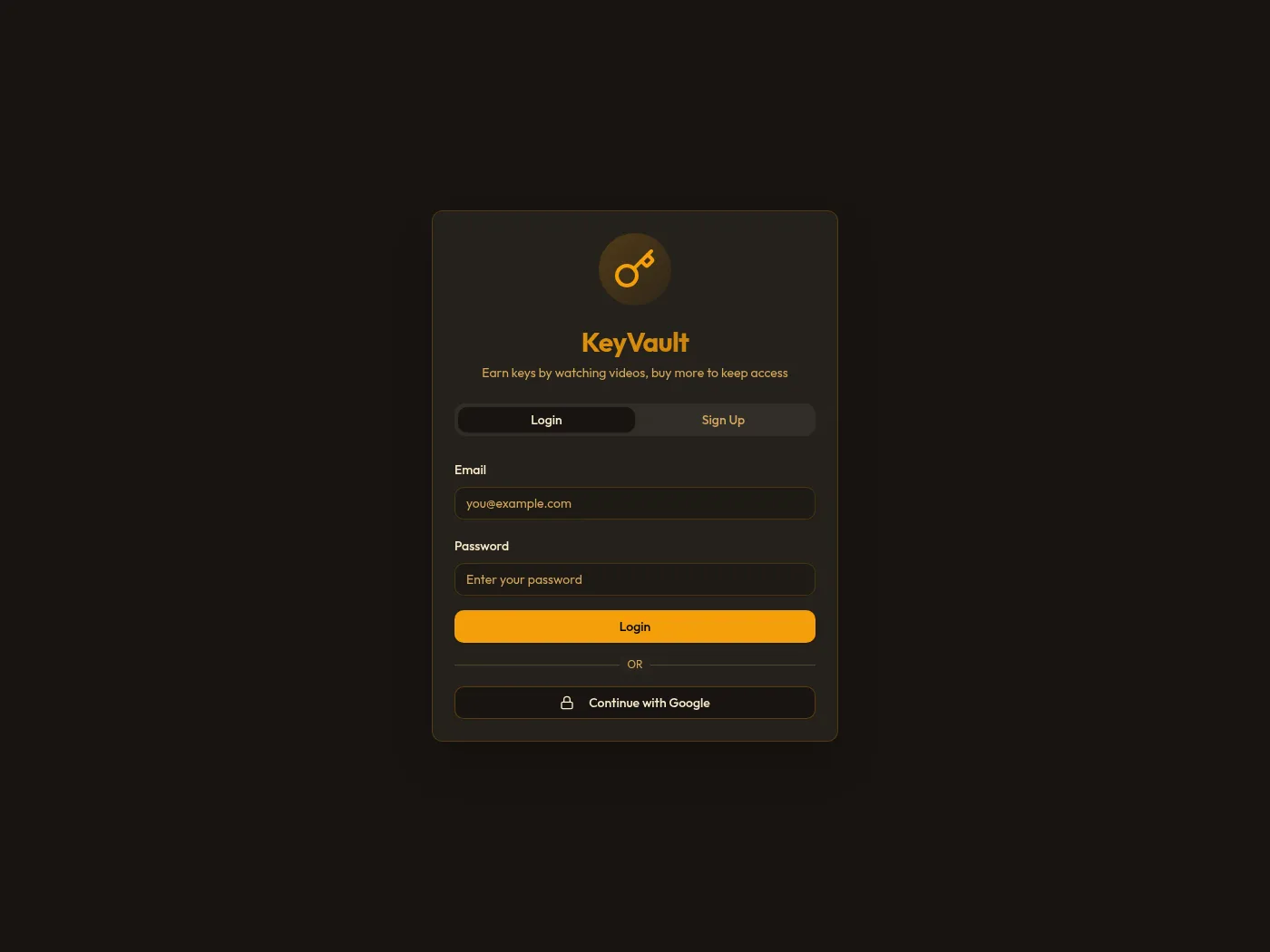 KeyVault Rewards App