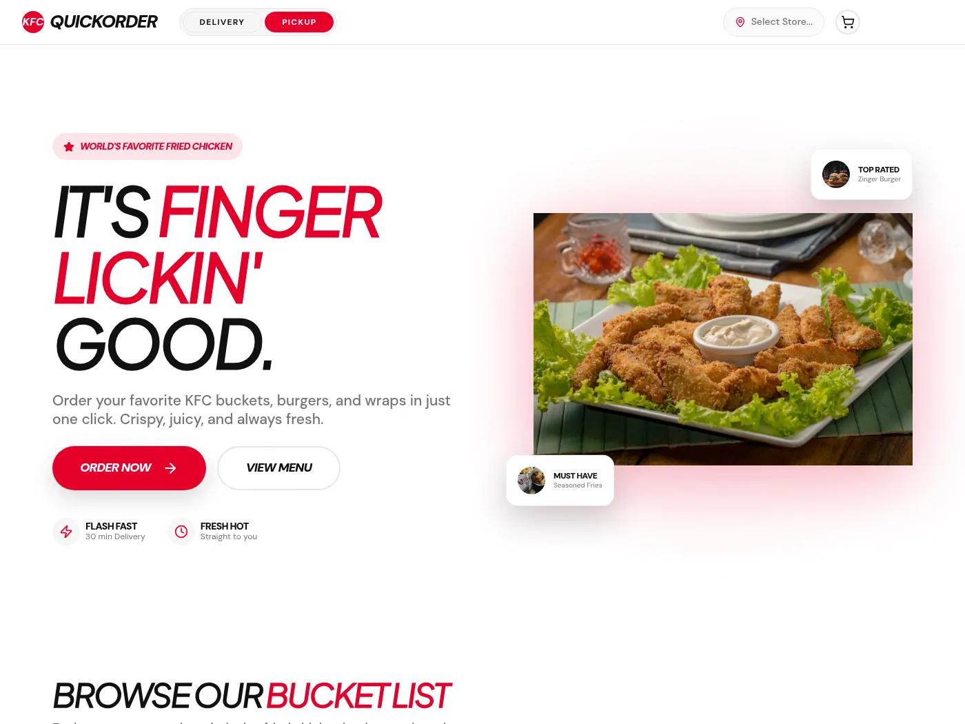 KFC QuickOrder Web