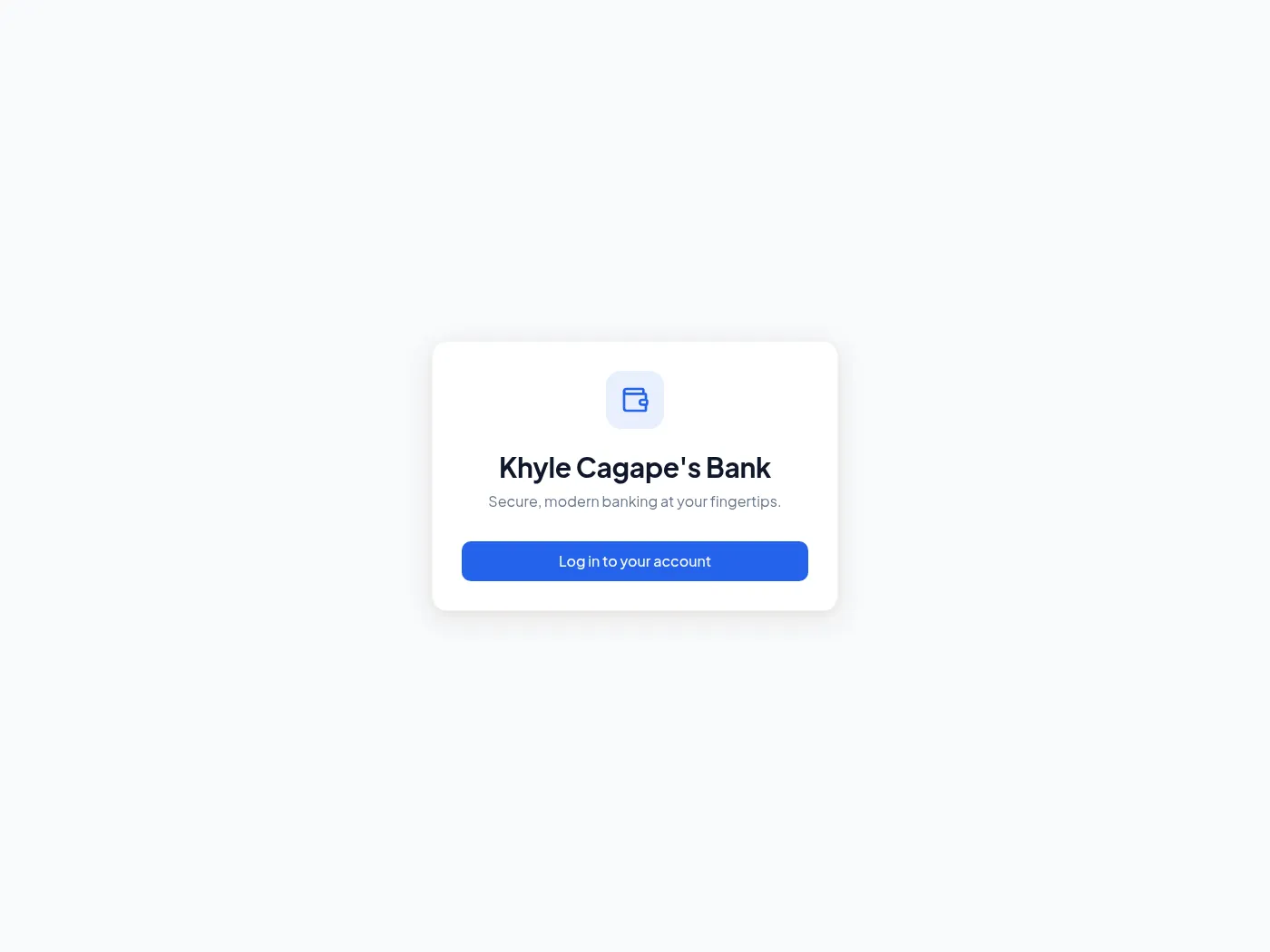 Khyle Cagape's Bank