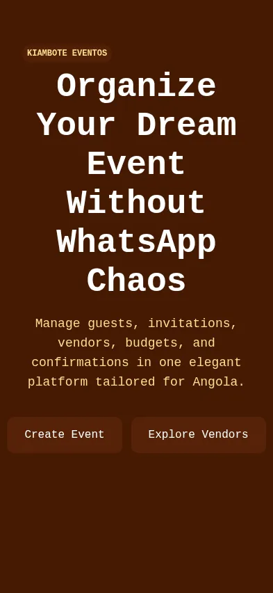Kiambote Eventos Mobile