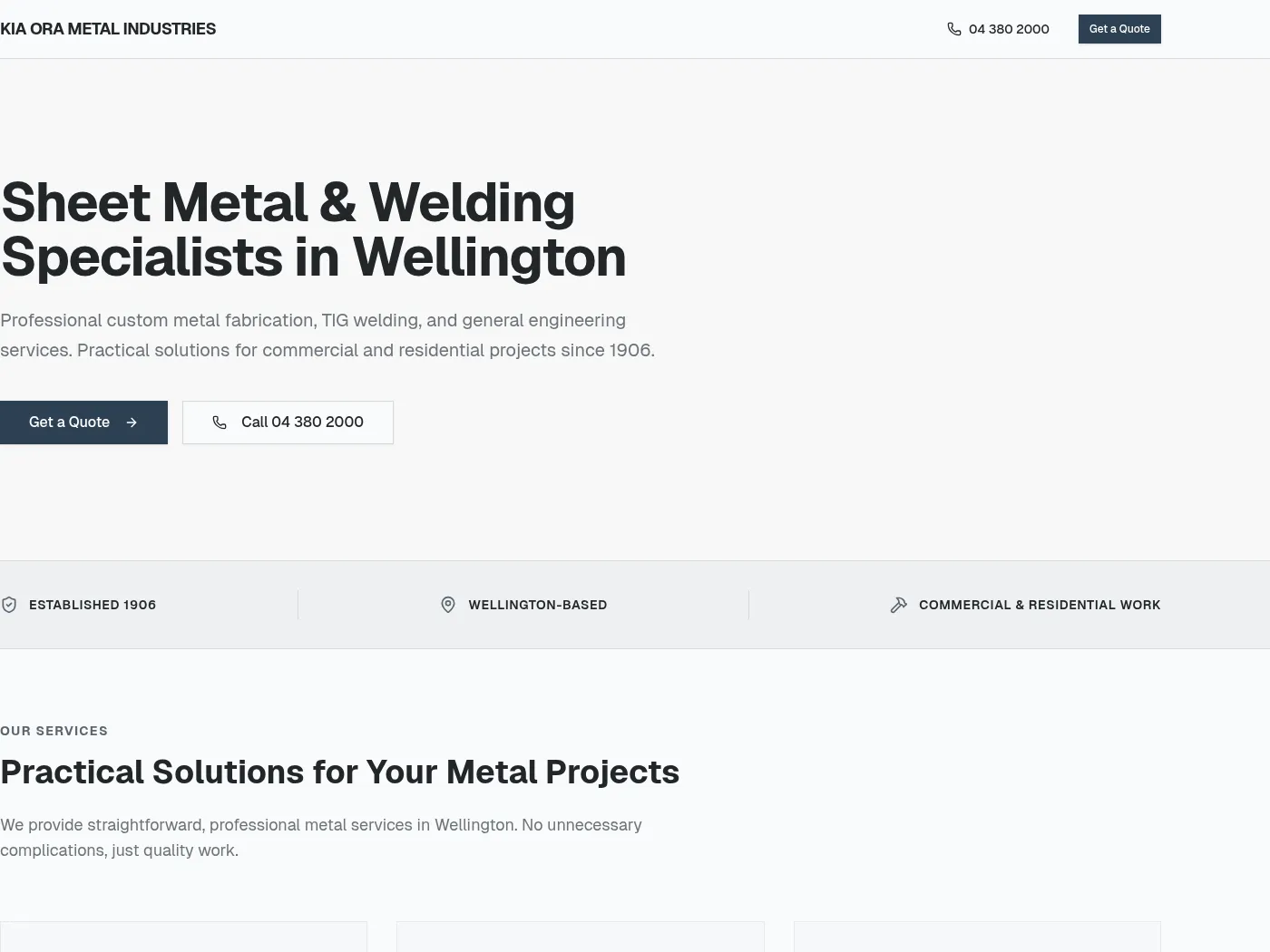 Kia Ora Metals Site