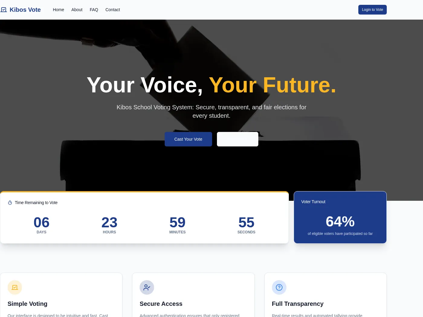 Kibos School Voting System