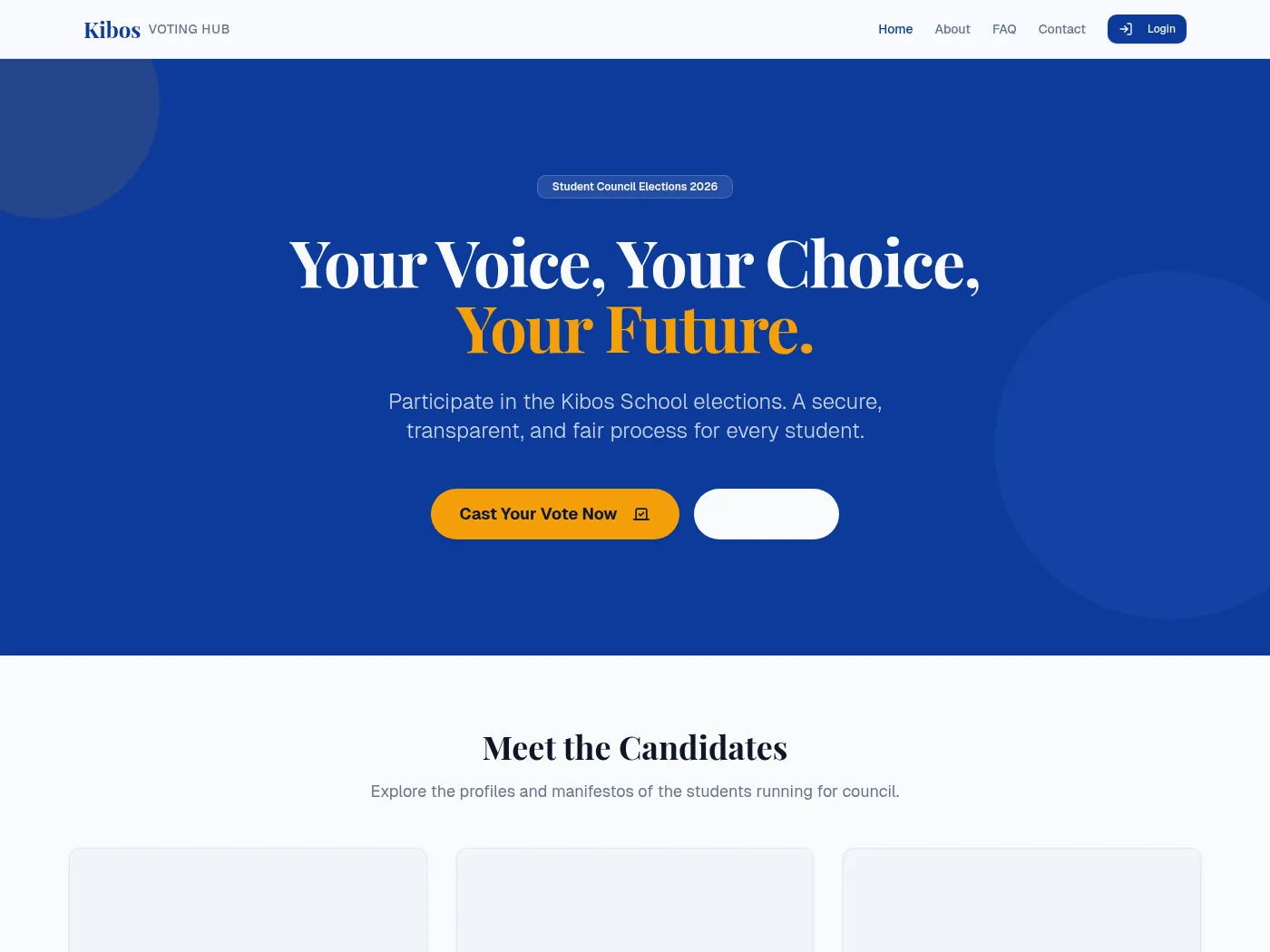Kibos School Voting Hub