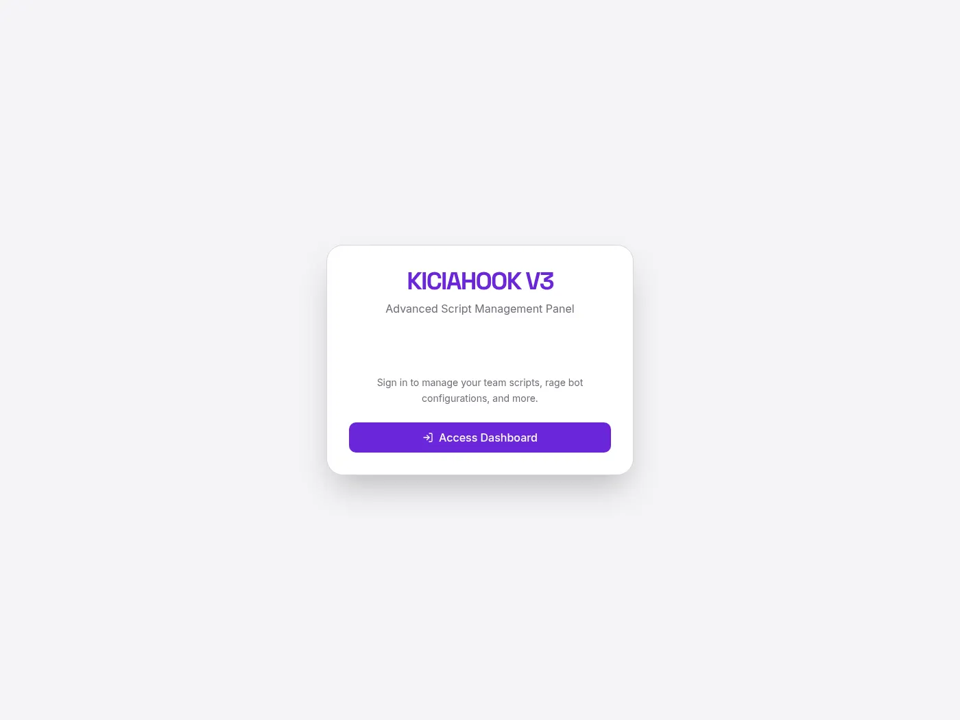 Kiciahook V3 Panel