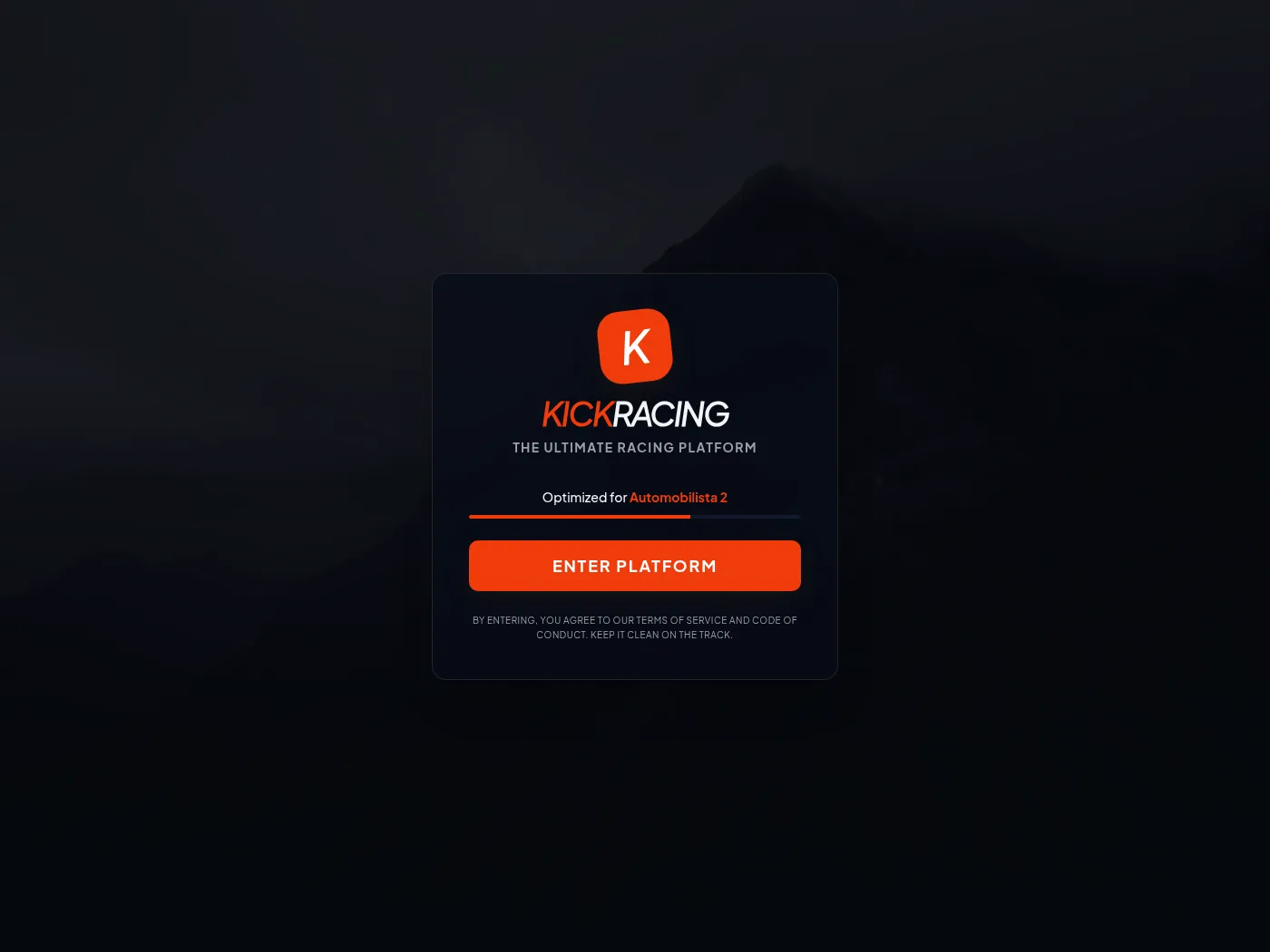 Kick Racing Platform