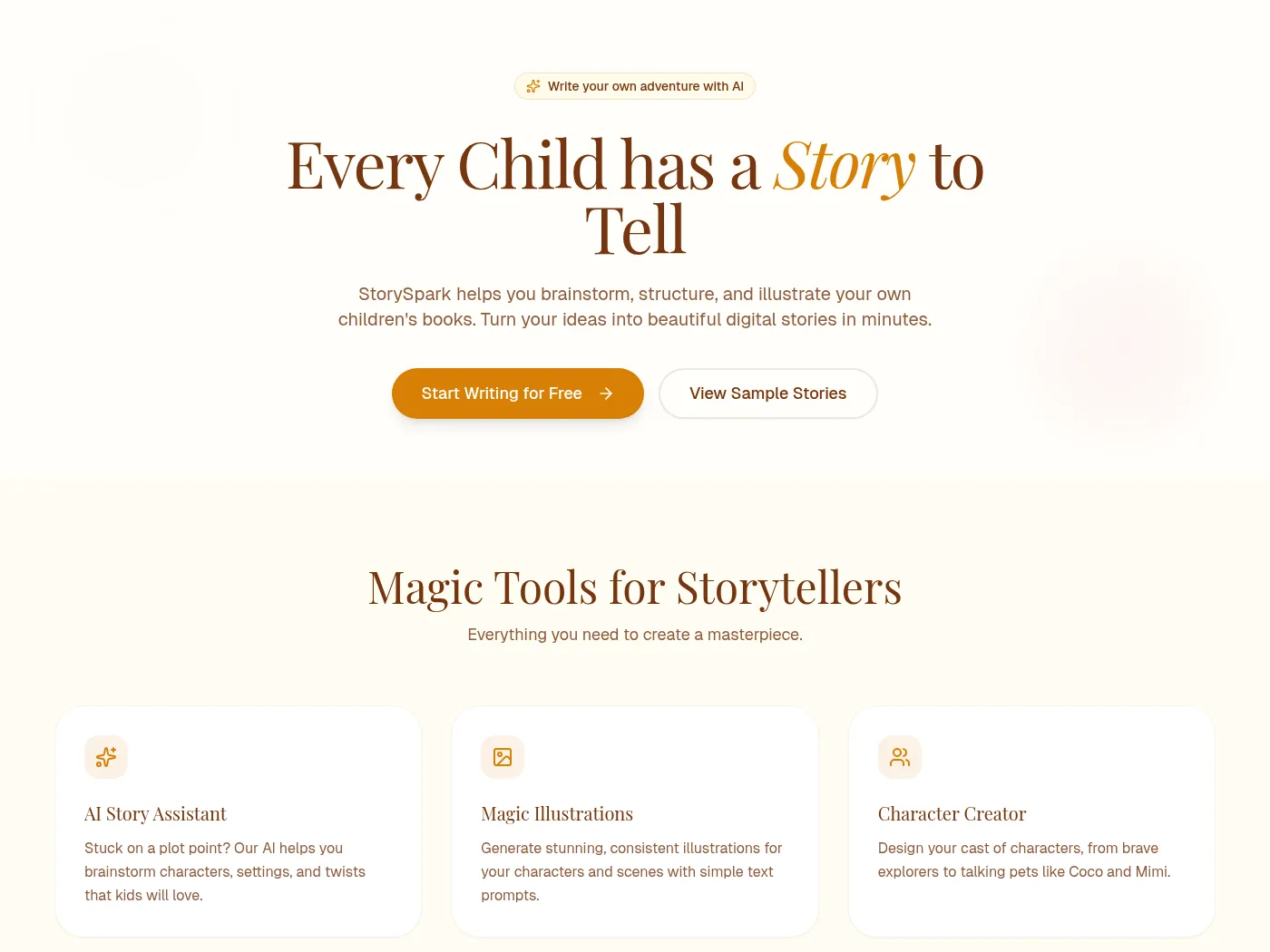StorySpark Kids Book