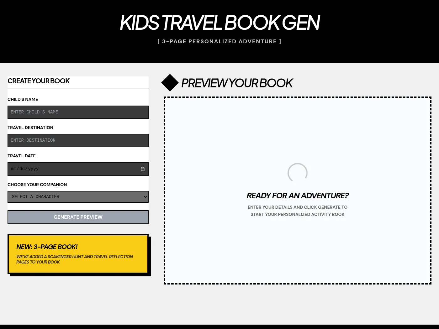 Kids Travel PDF Maker
