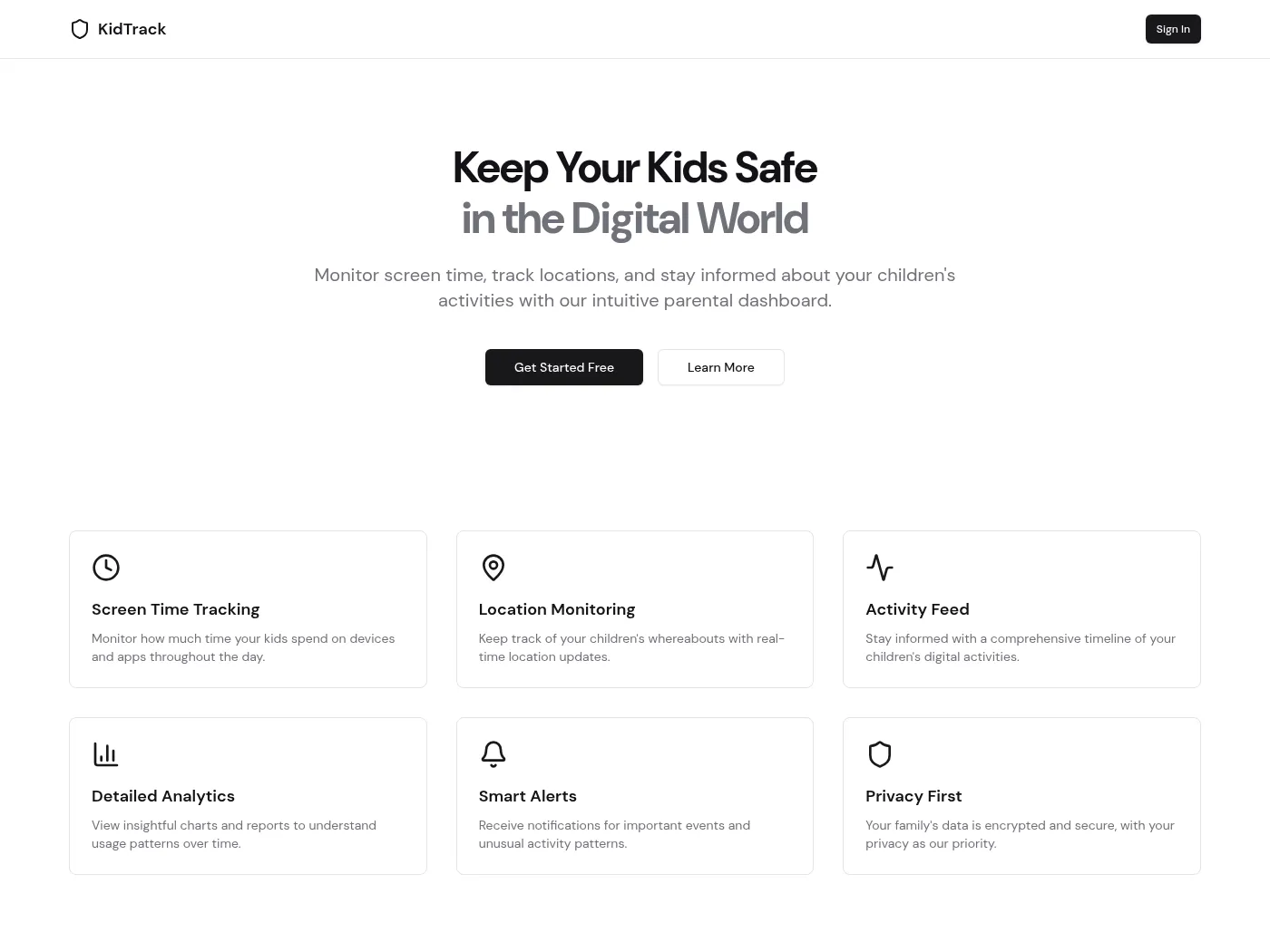 KidTrack Dashboard