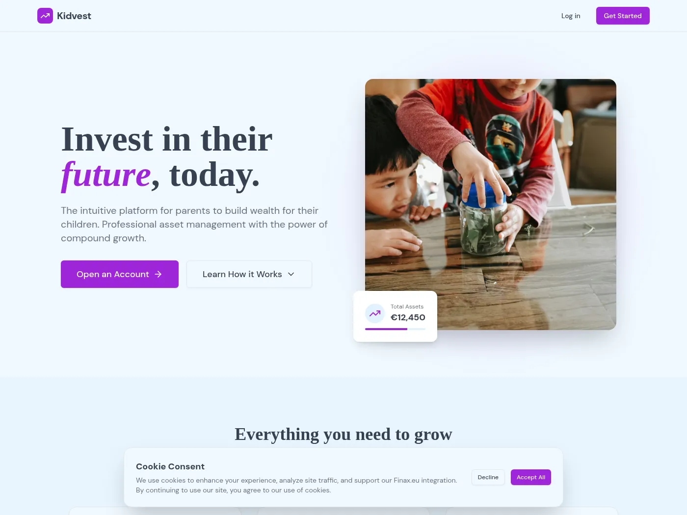 Kidvest Parent Portal