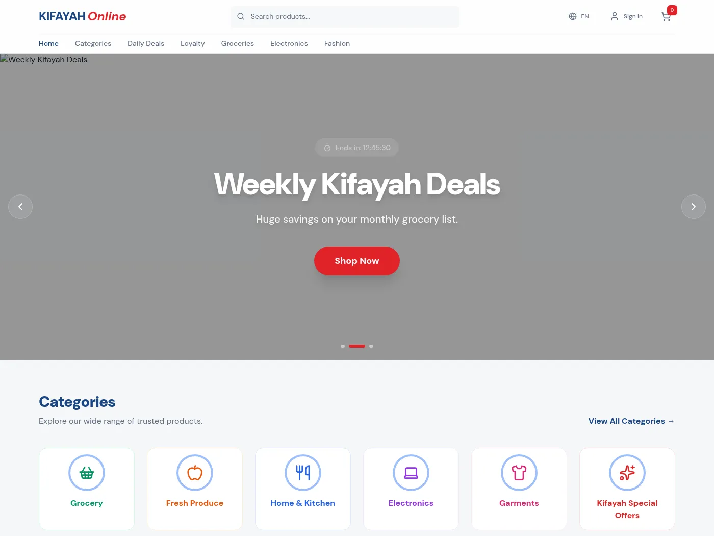 Kifayah Online Store Demo