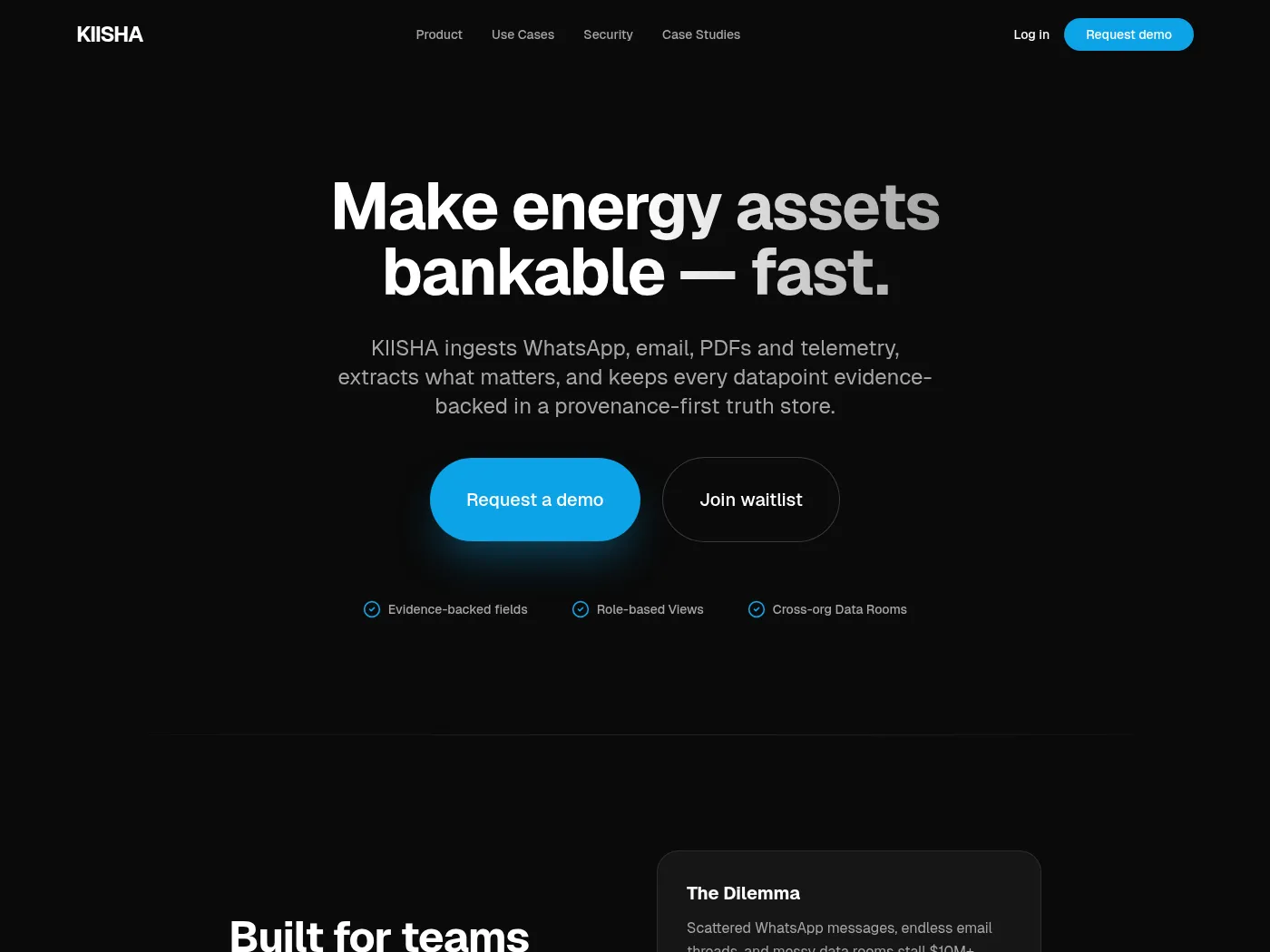 KIISHA Landing Page