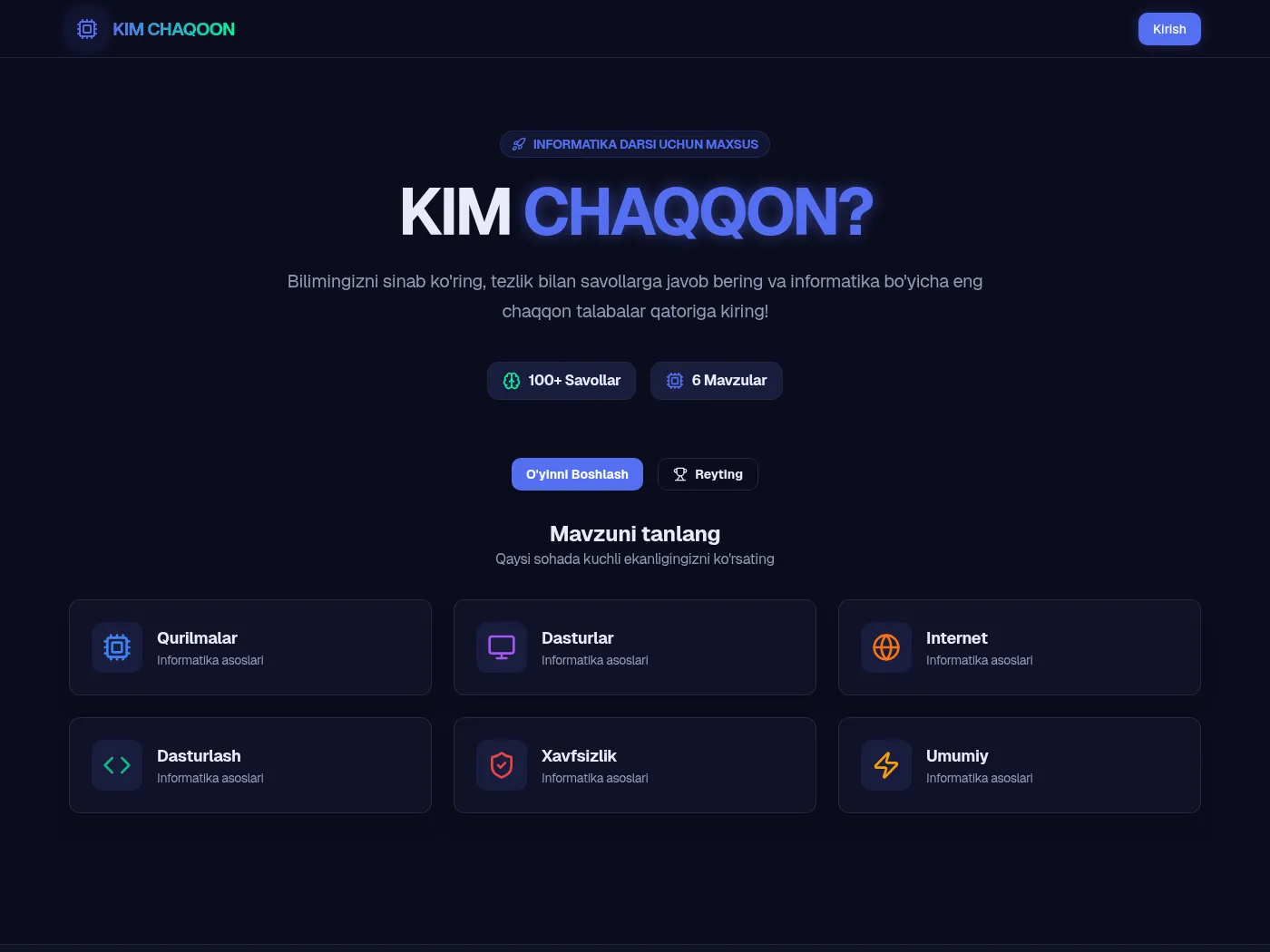 Kim Chaqqon Game