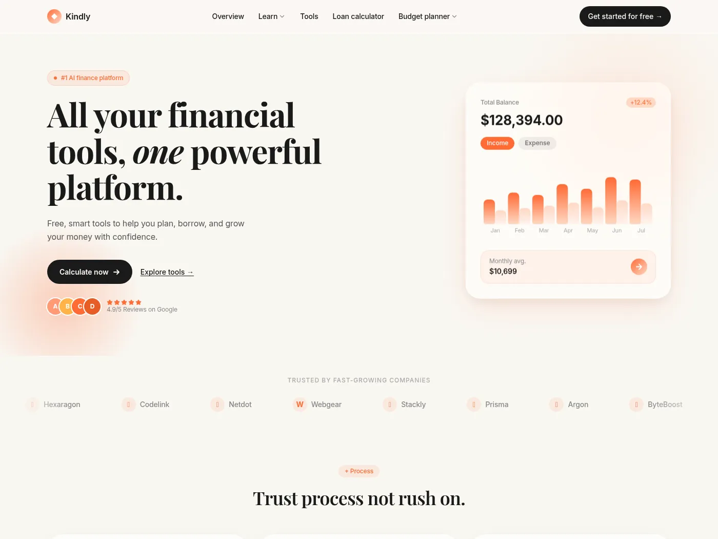 Kindly Fintech Landing