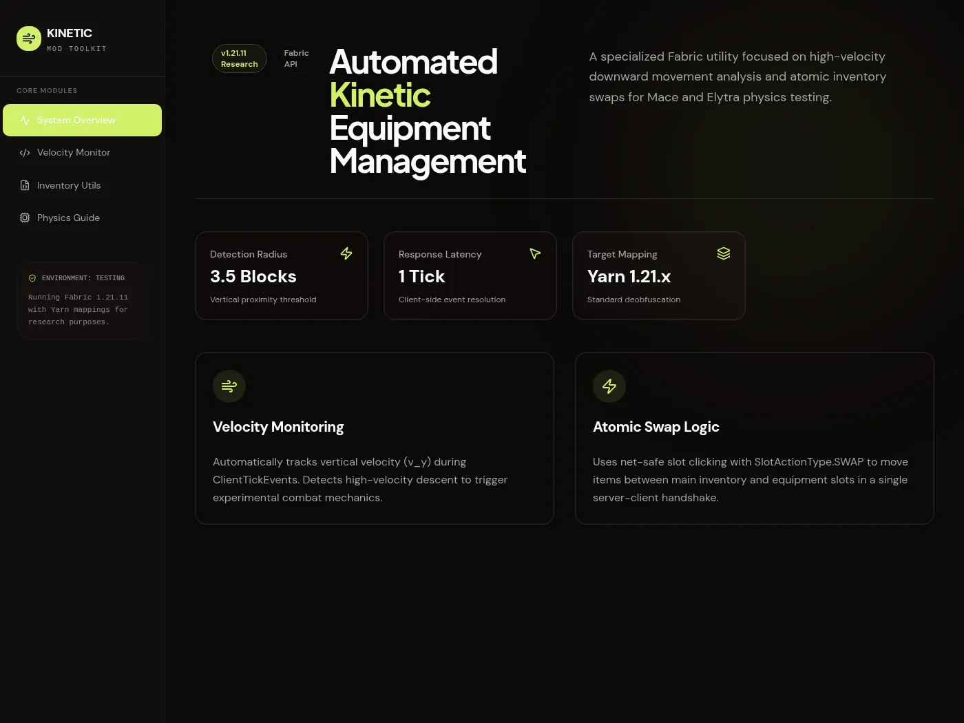 Kinetic Mod Toolkit