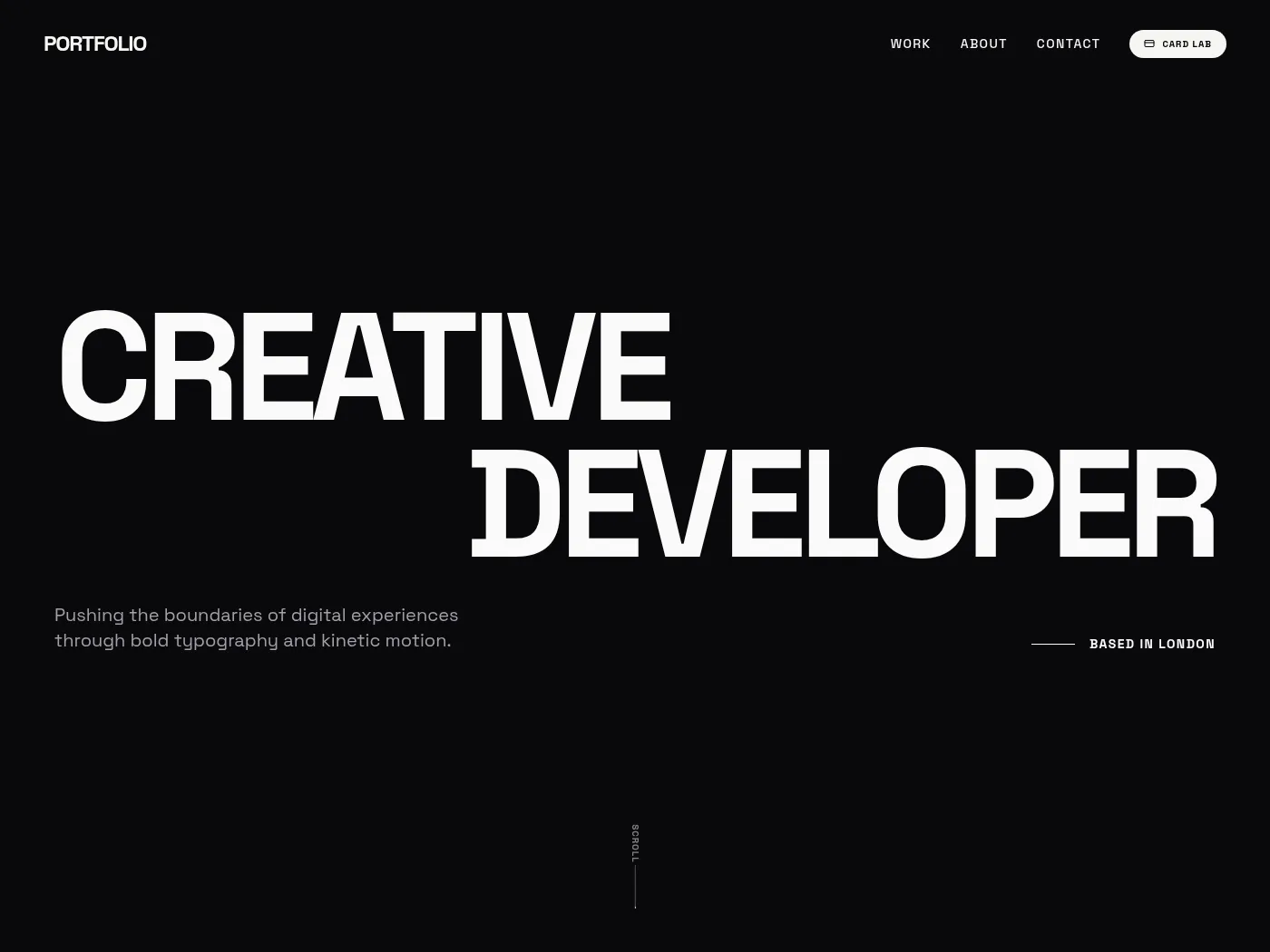 Kinetic Portfolio Landing (Remix)