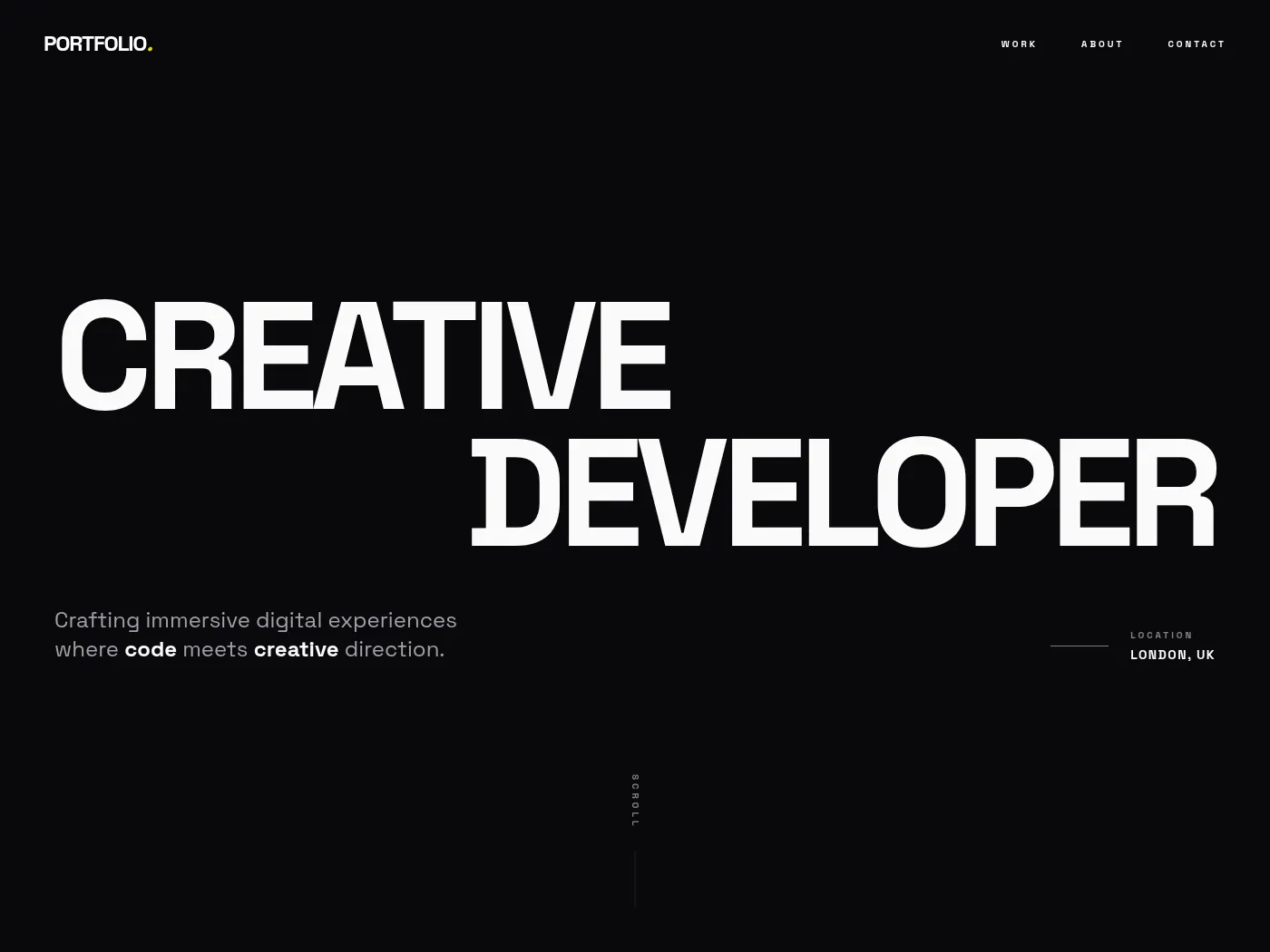 Kinetic Portfolio Landing (Remix)