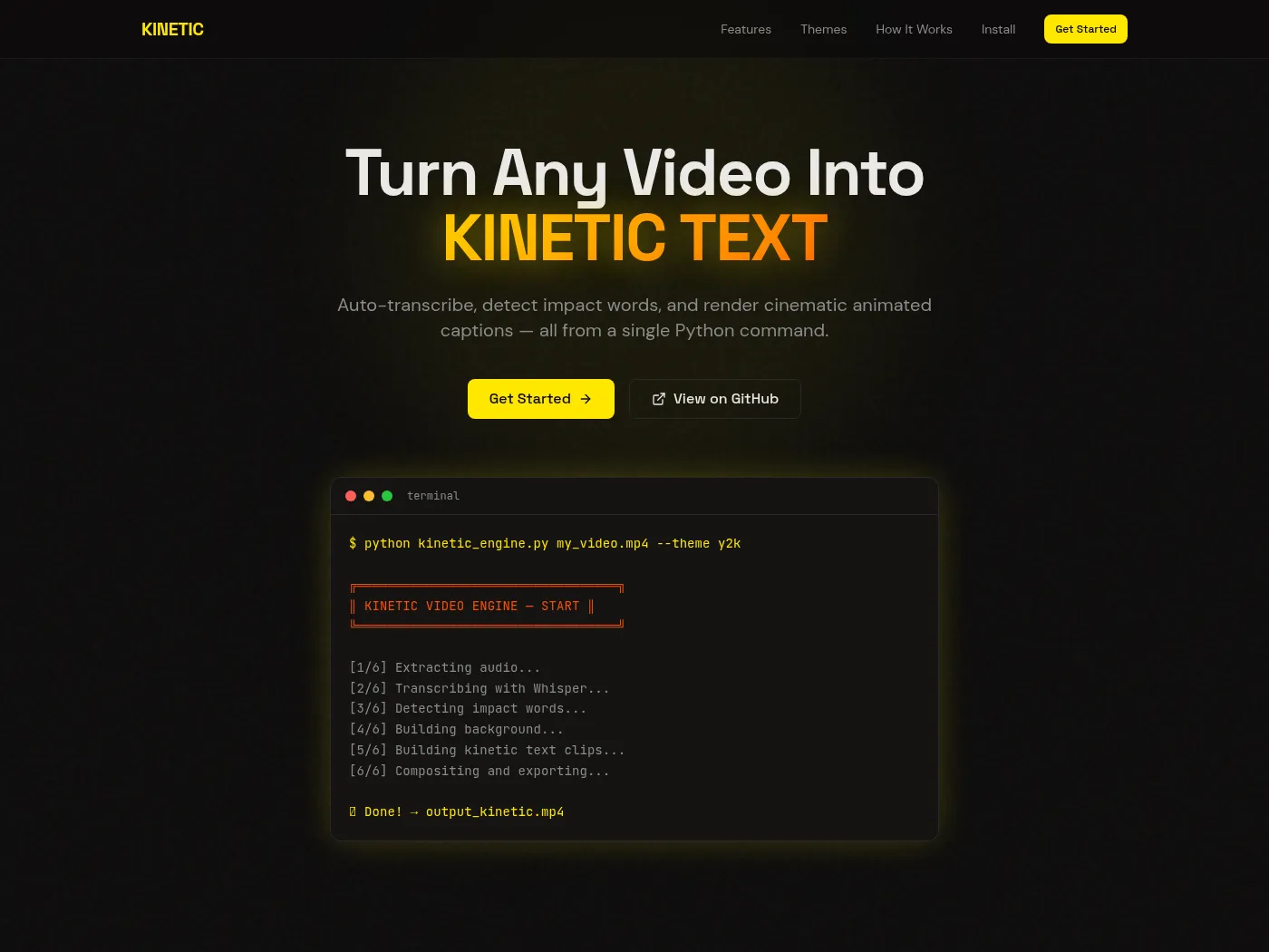 Kinetic Video Engine