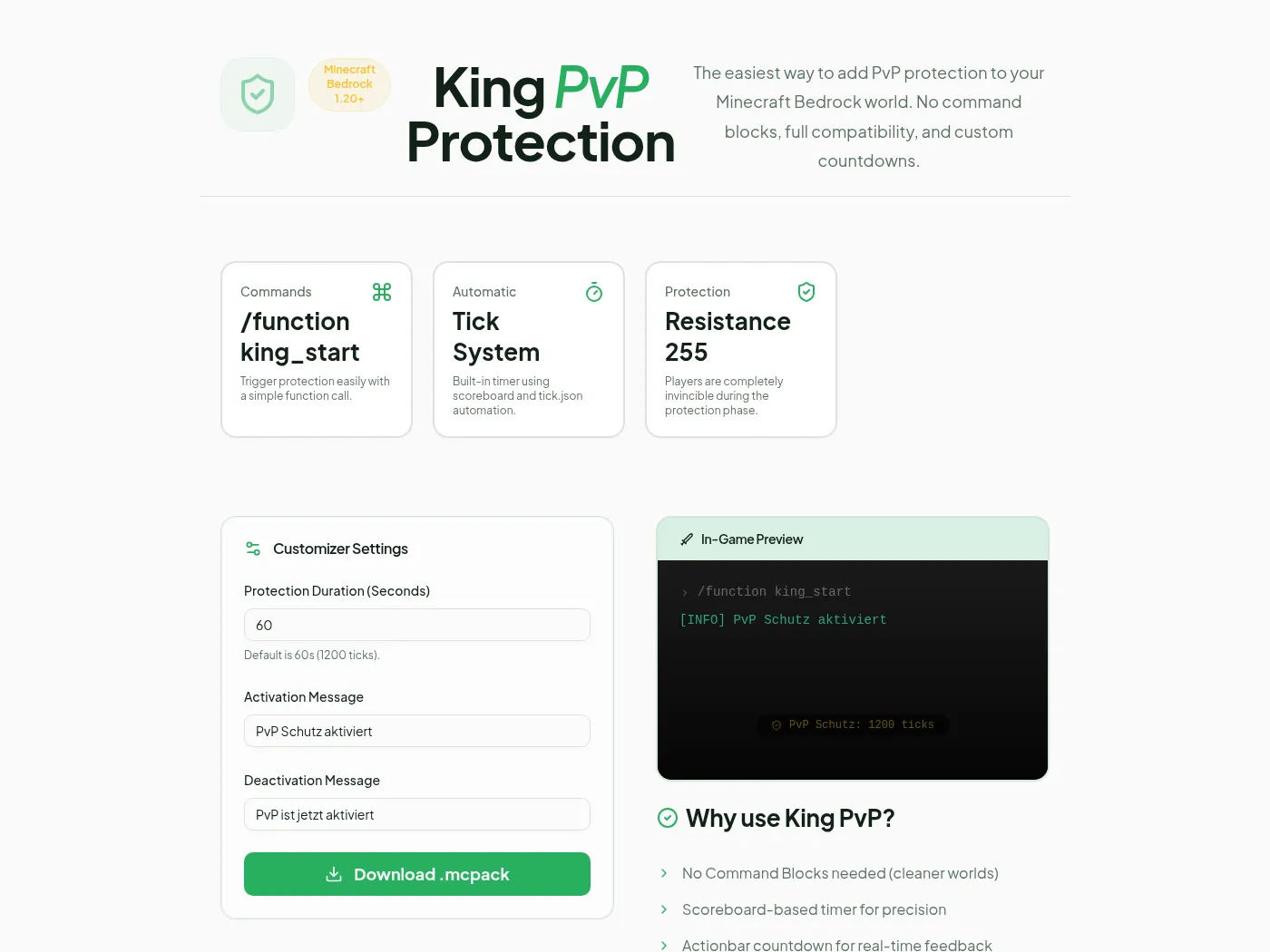 King PvP Protection