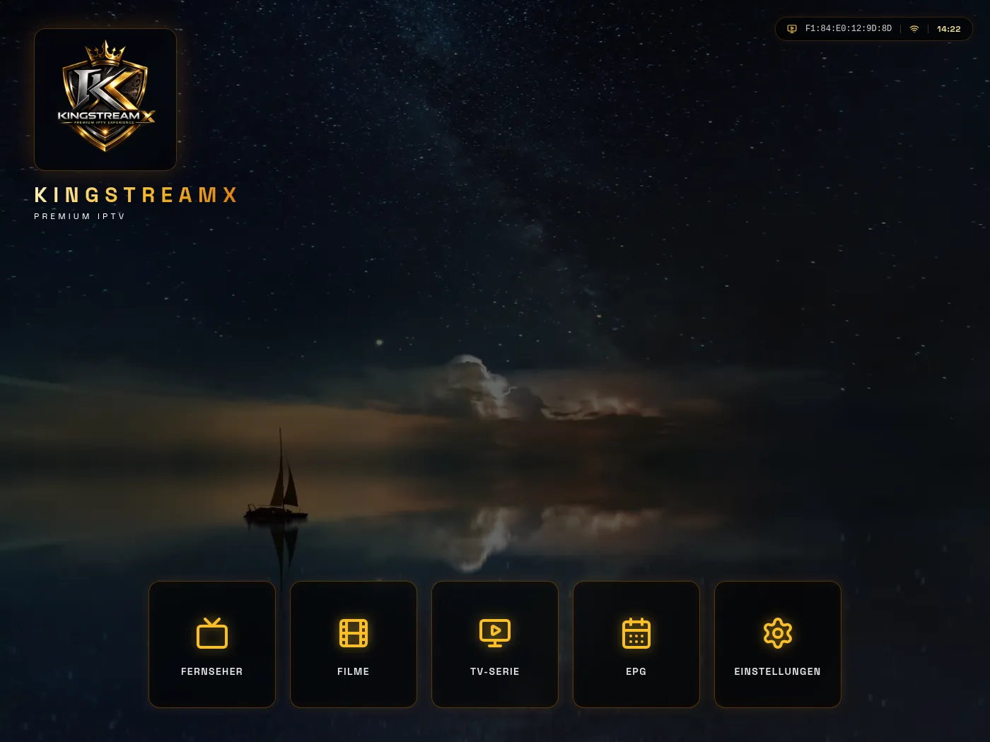 KingstreamX IPTV UI