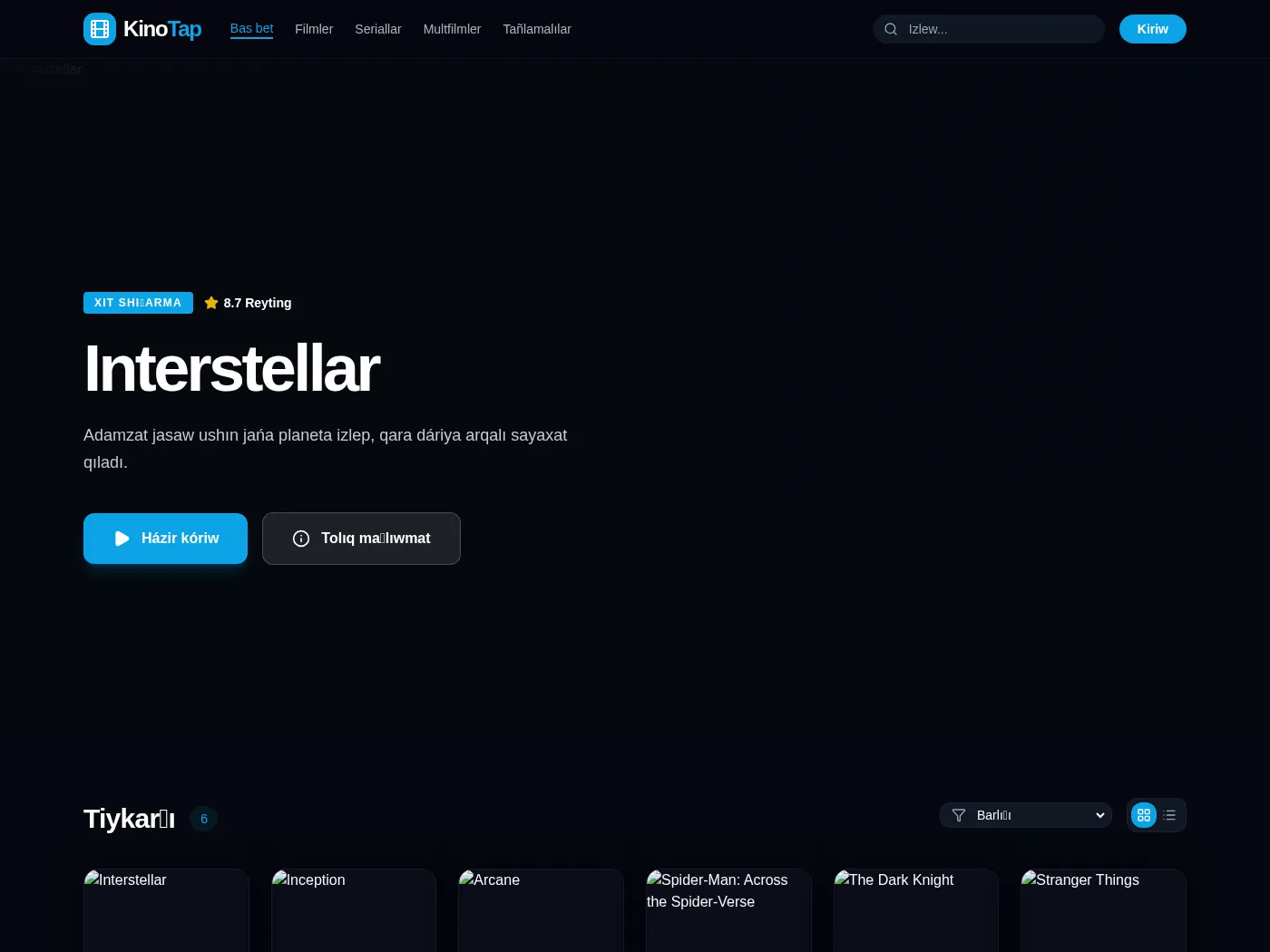 KinoTap Movie Explorer