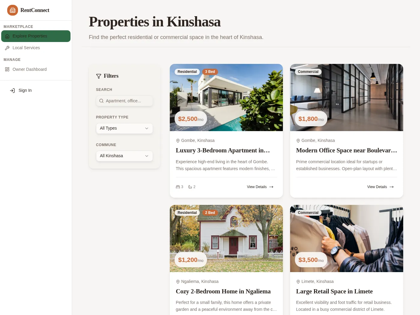 Kinshasa RentConnect