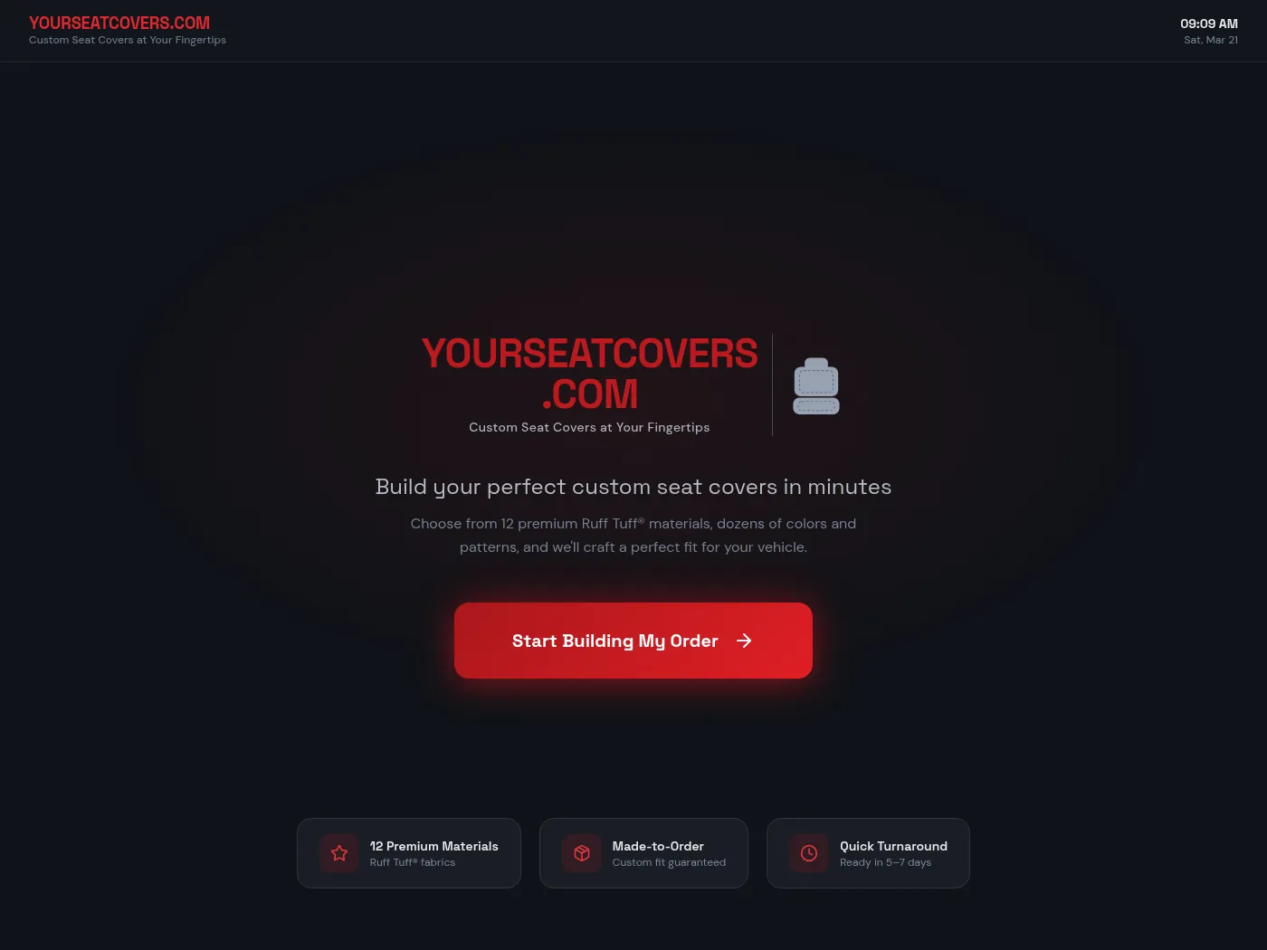 Seat Cover Kiosk UI