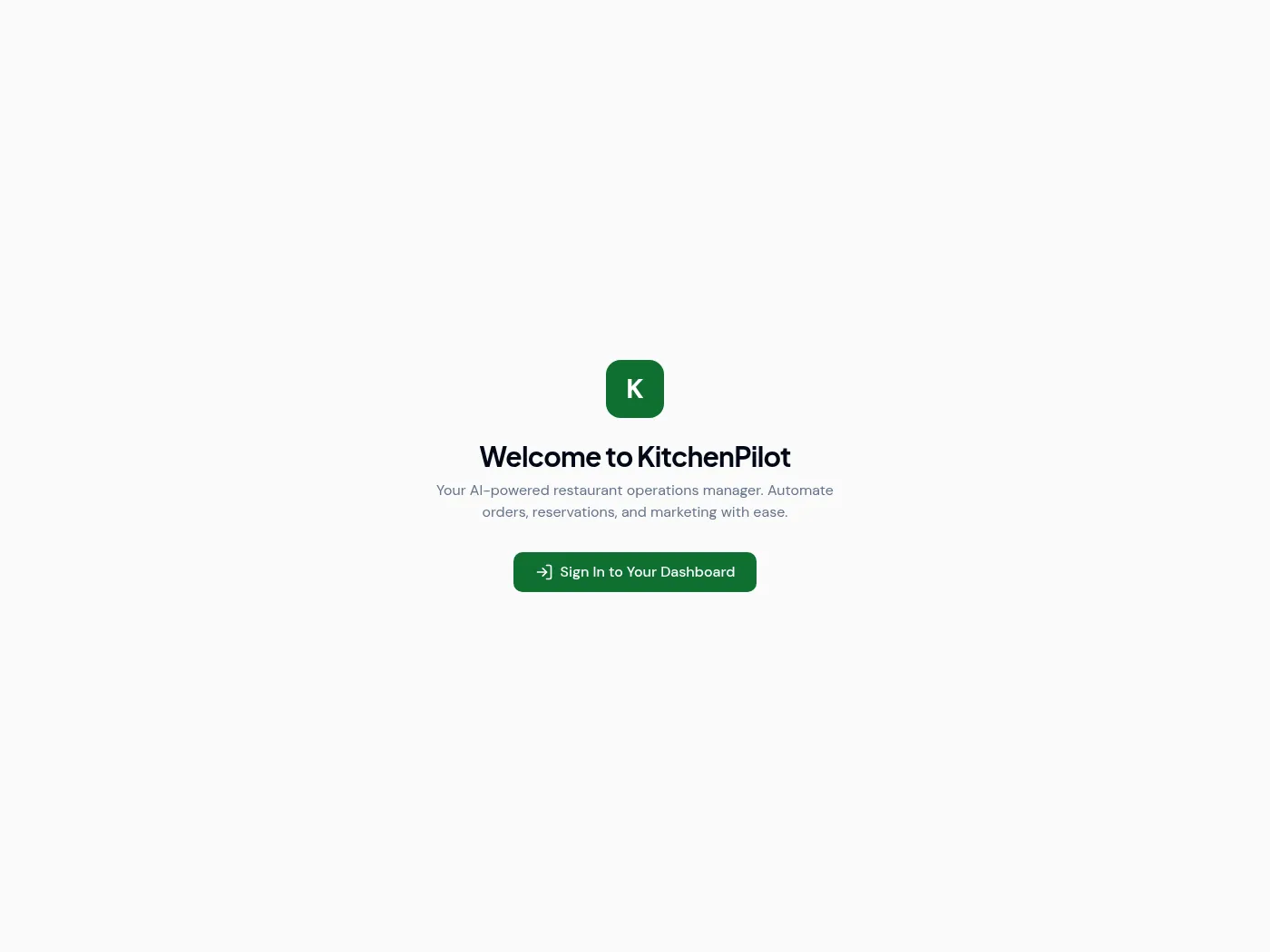 KitchenPilot AI Manager